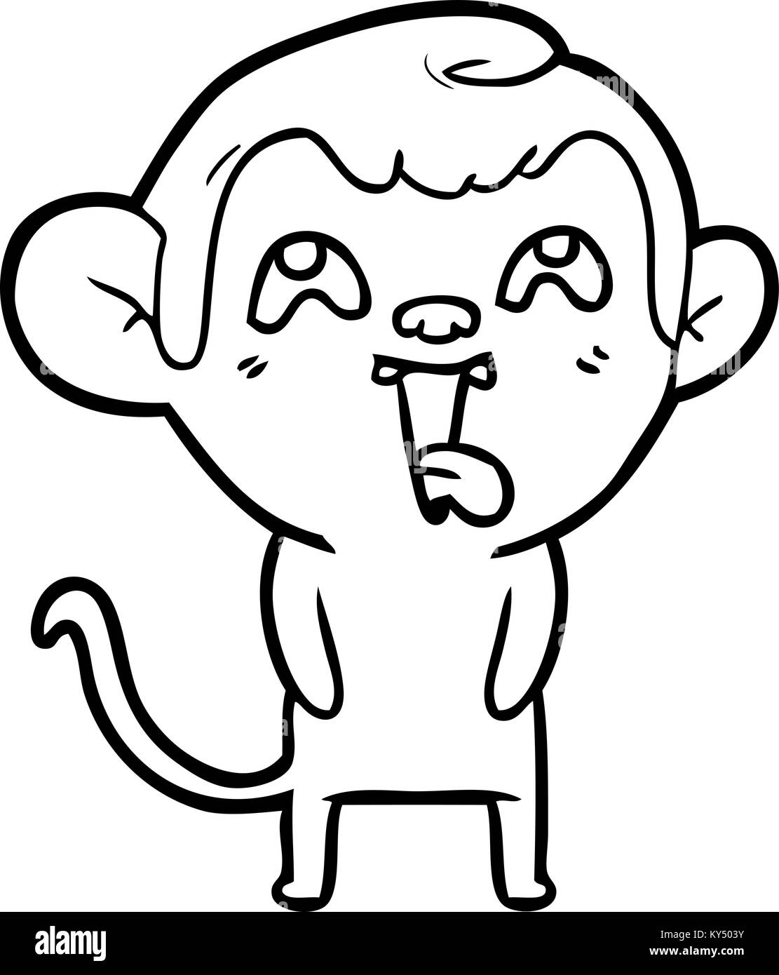 Crazy monkey Black and White Stock Photos & Images - Alamy