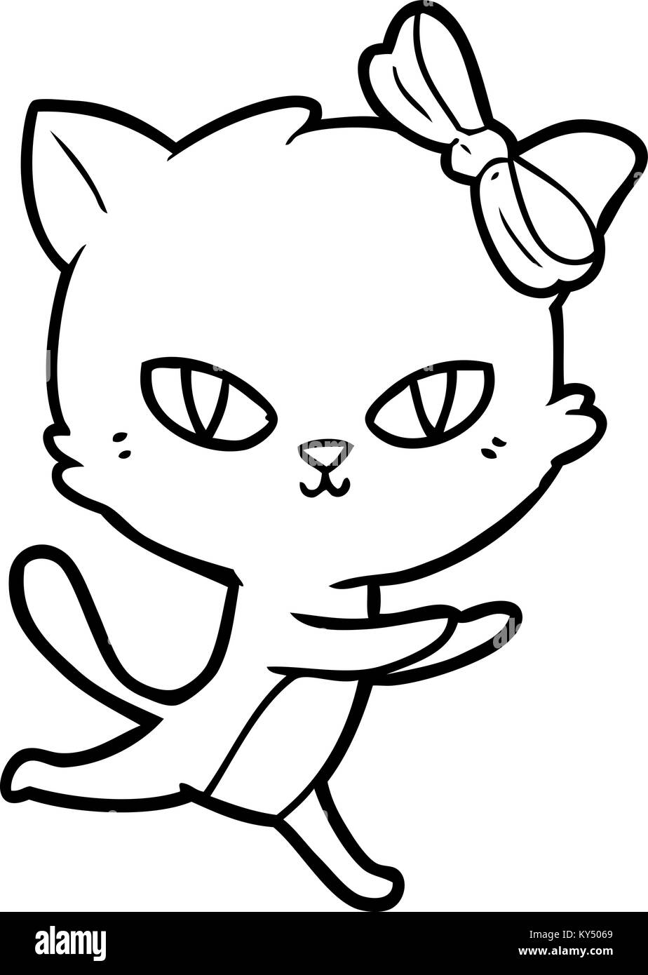 cute cartoon cat running Stock Vector Image & Art - Alamy