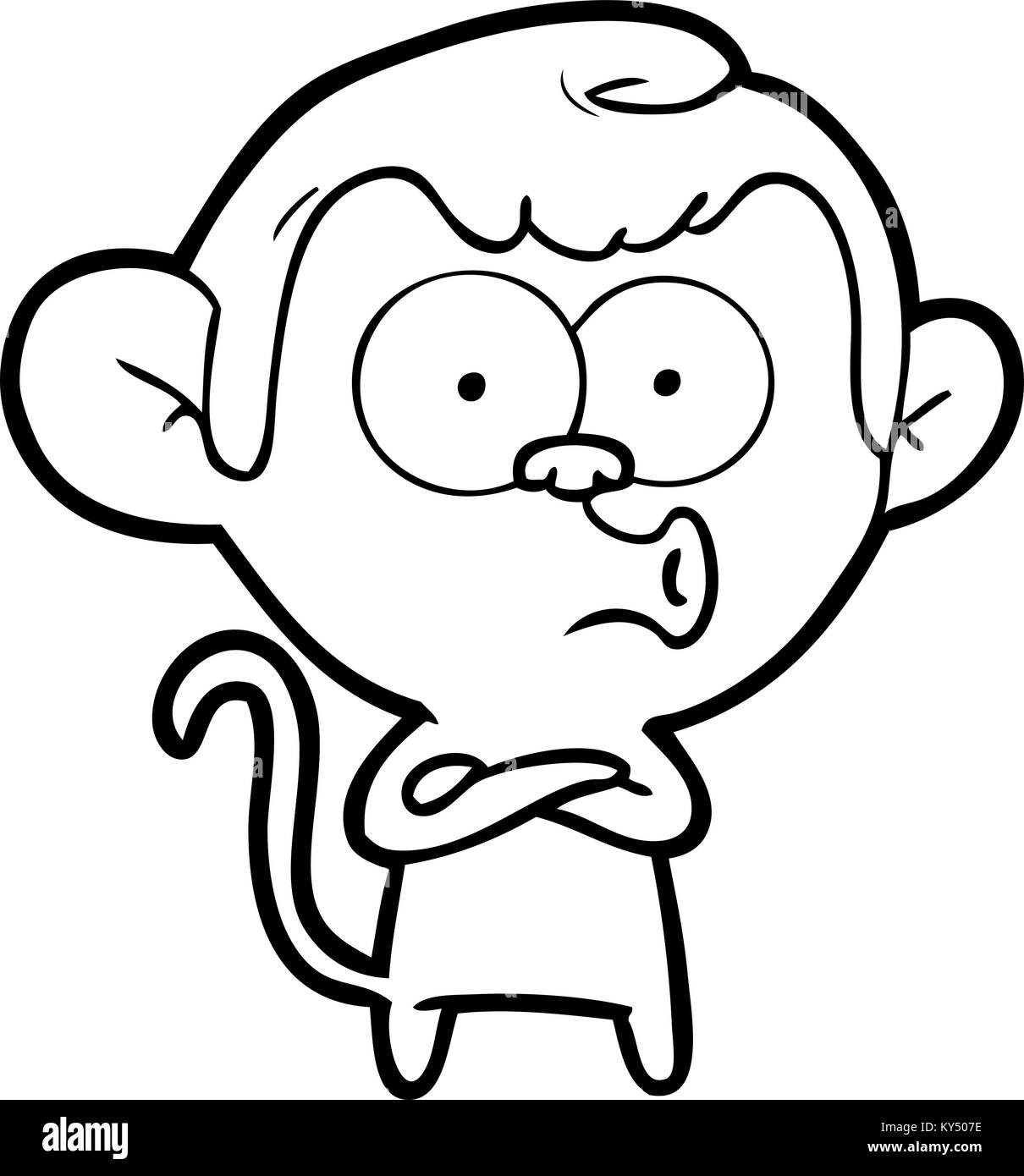 cartoon hooting monkey Stock Vector Image & Art - Alamy