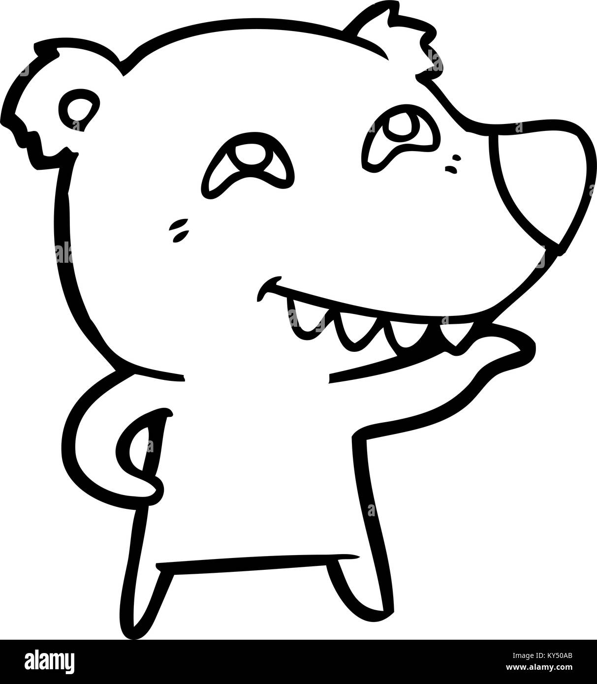 cartoon bear showing teeth Stock Vector Image & Art - Alamy