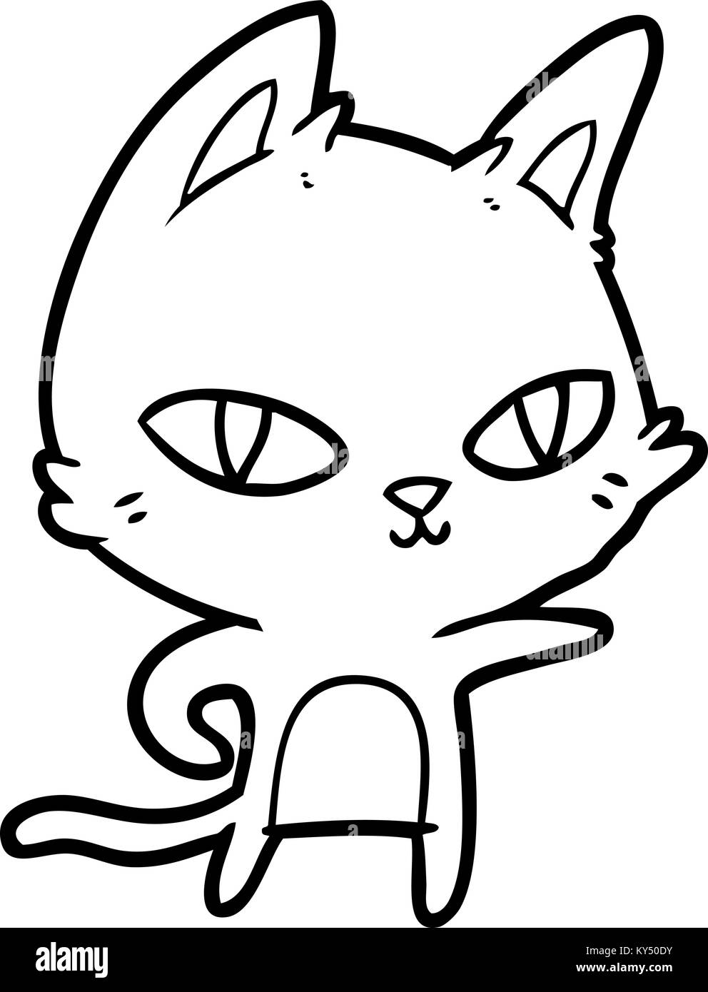 cartoon cat staring Stock Vector Image & Art - Alamy