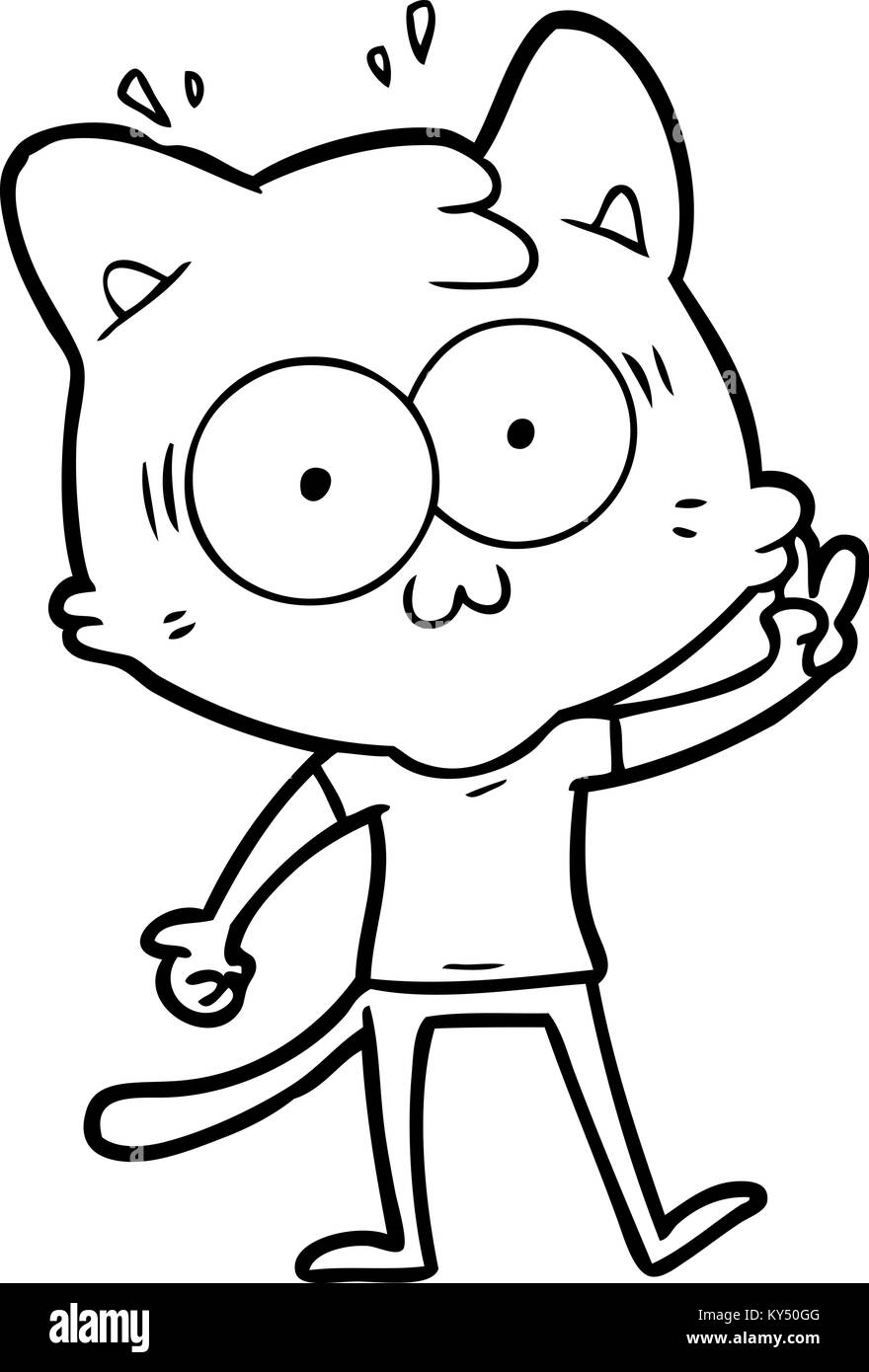 cartoon surprised cat Stock Vector Image & Art - Alamy