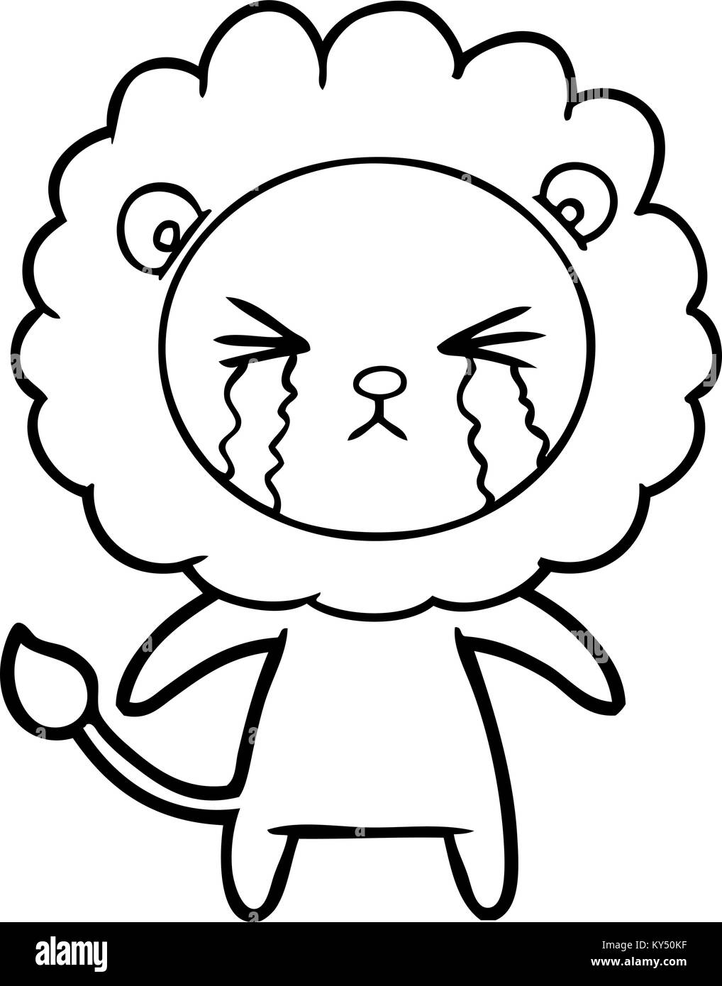 cartoon crying lion Stock Vector Image & Art - Alamy