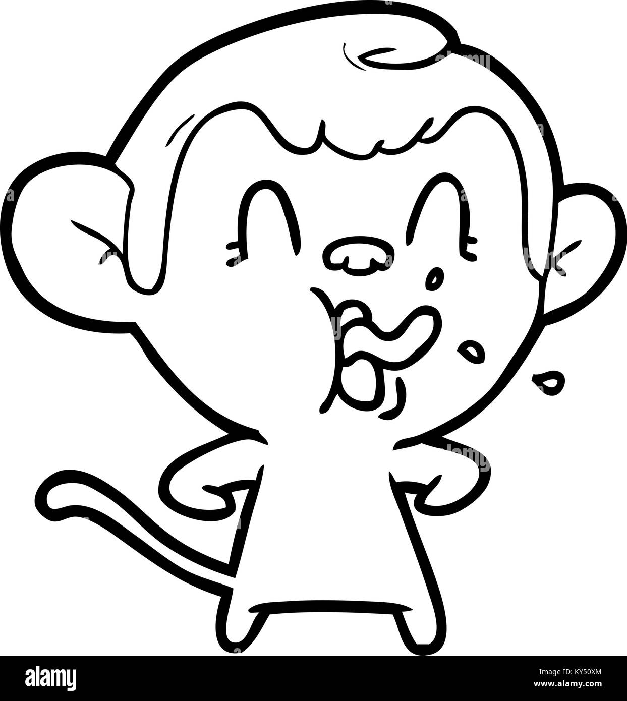 crazy cartoon monkey Stock Vector Image & Art - Alamy