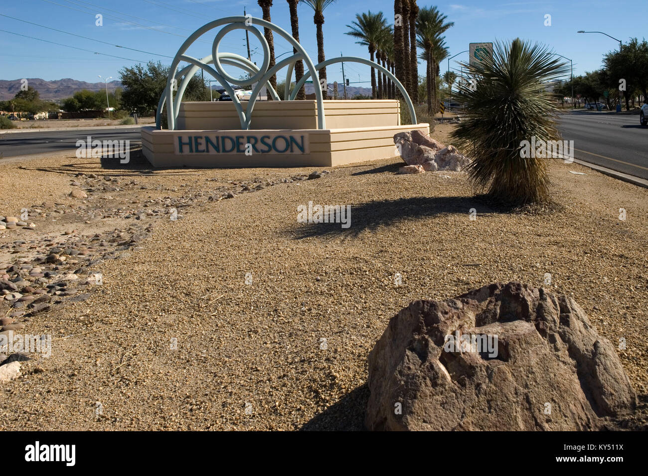 Welcome sign at Henderson, Nevada, USA Stock Photo - Alamy