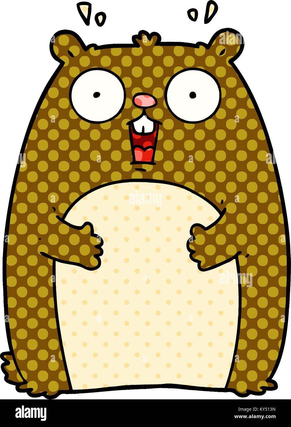cartoon shocked ground hog Stock Vector Image & Art - Alamy
