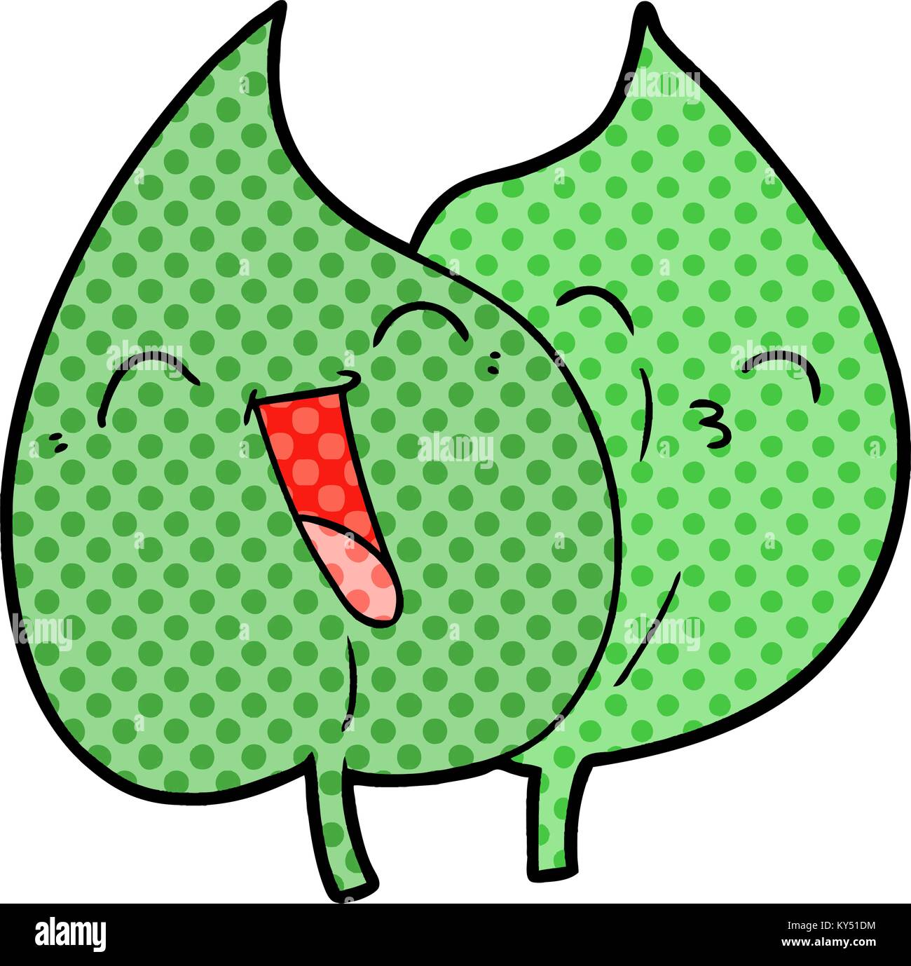 funny cartoon leaves Stock Vector Image & Art - Alamy