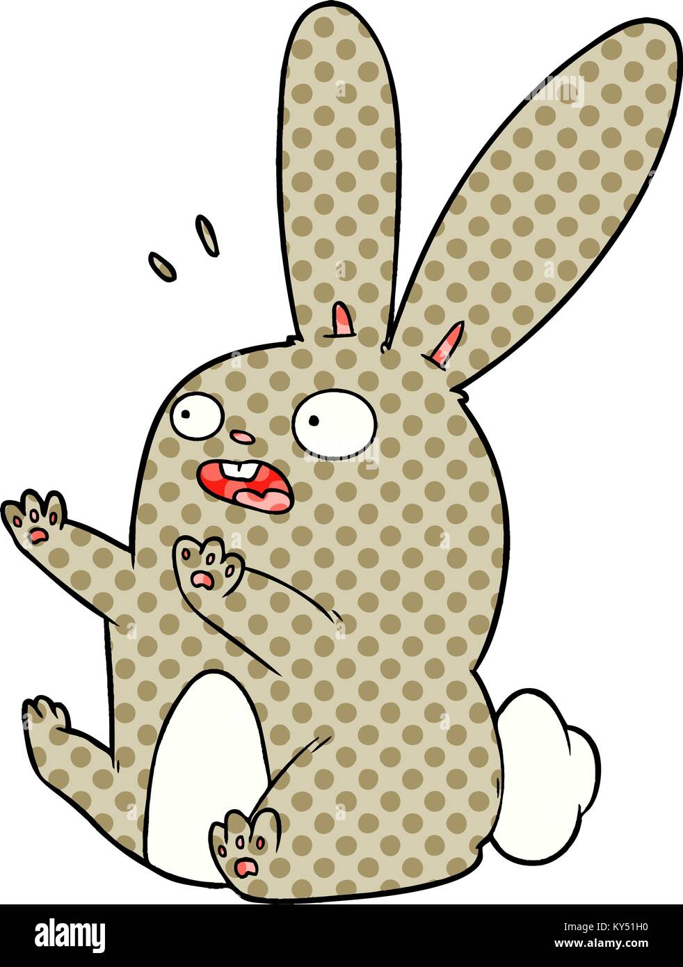 cartoon startled rabbit Stock Vector Image & Art - Alamy