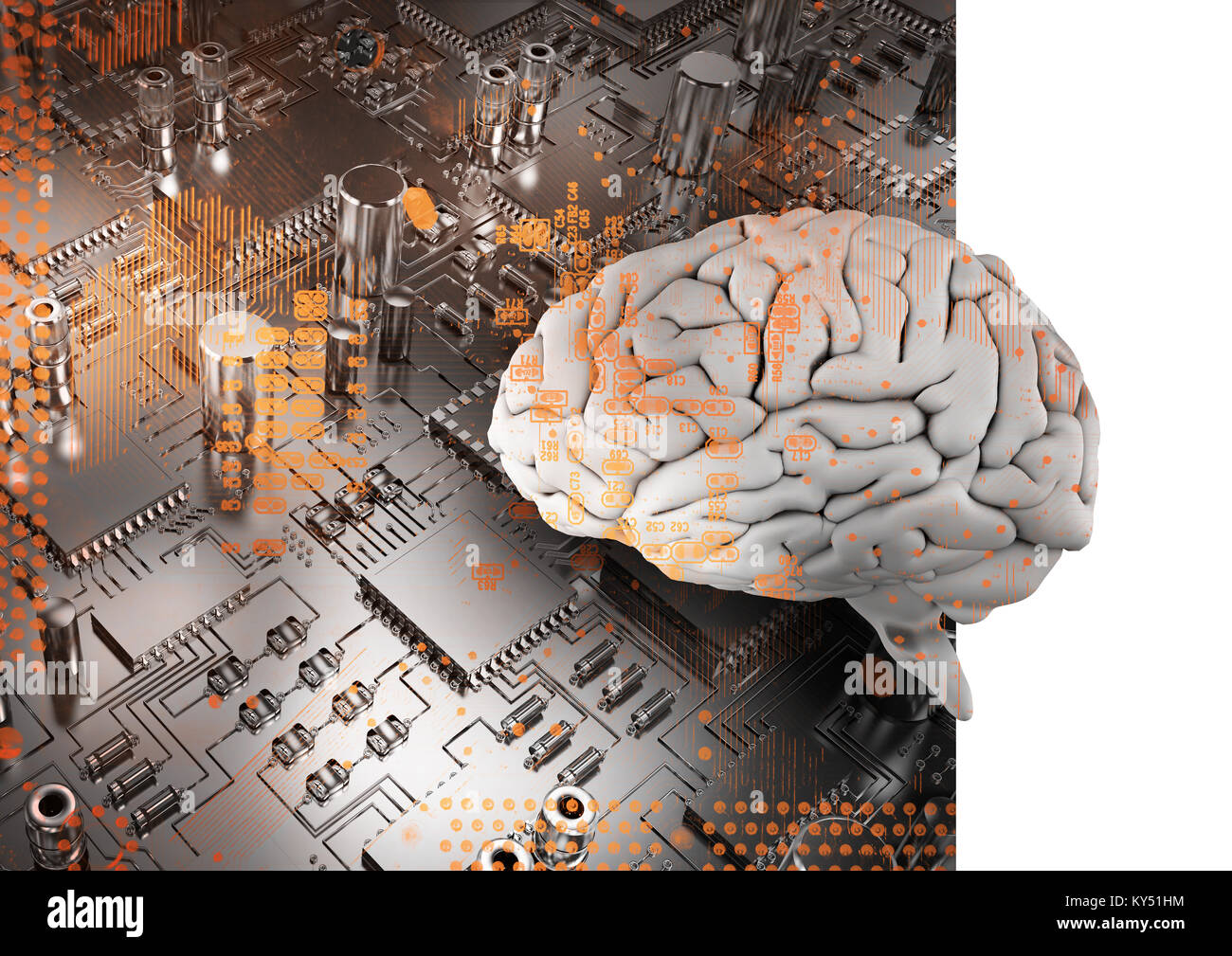 Composite image of brain Stock Photo - Alamy