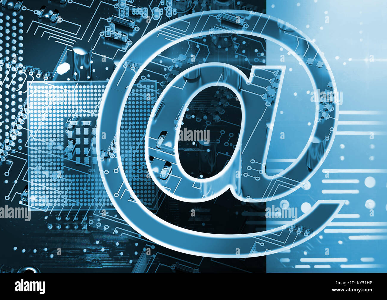 Composite image of at e-mail symbol Stock Photo - Alamy
