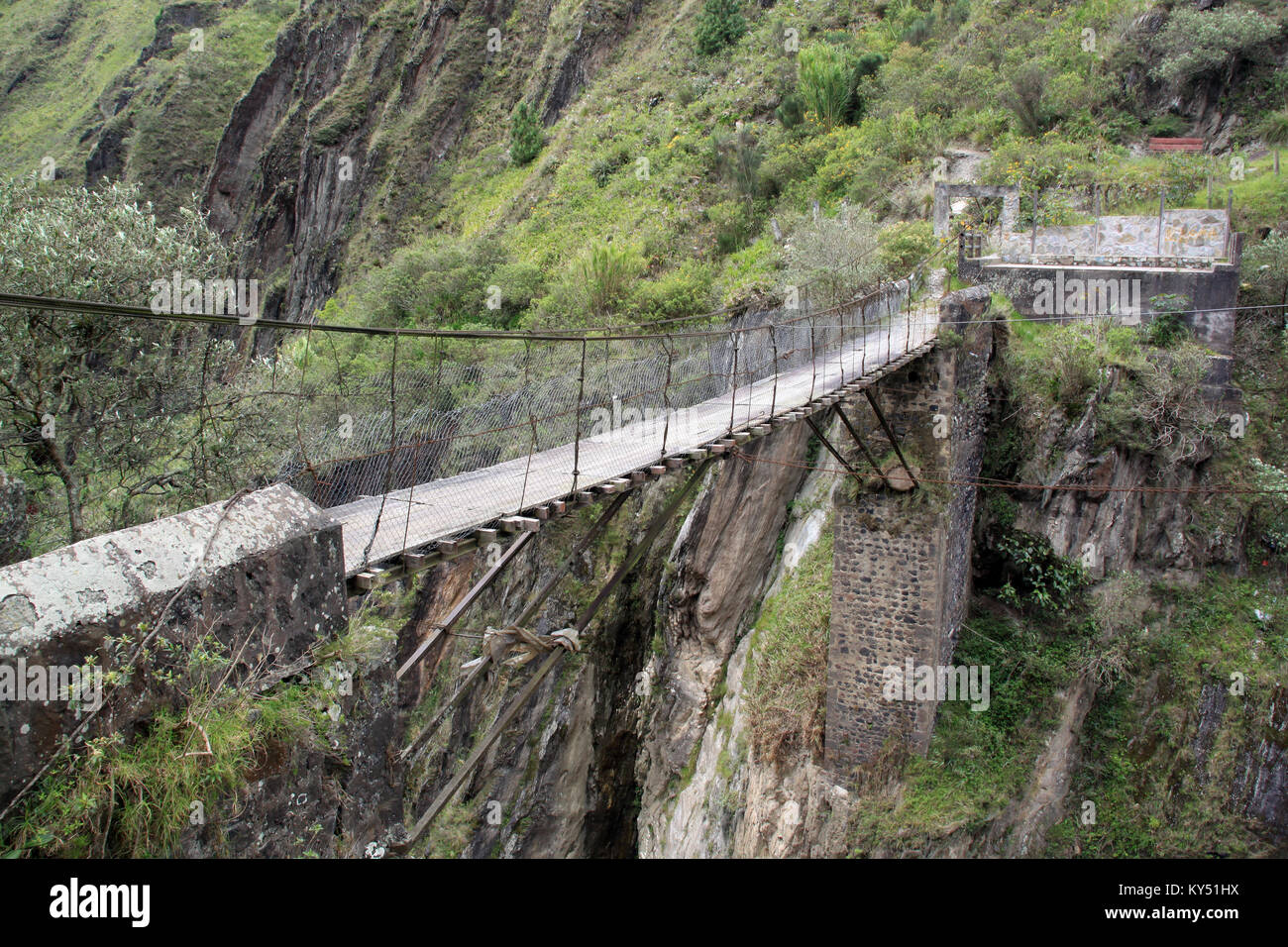 Metal footbridge in gorge hi-res stock photography and images - Alamy