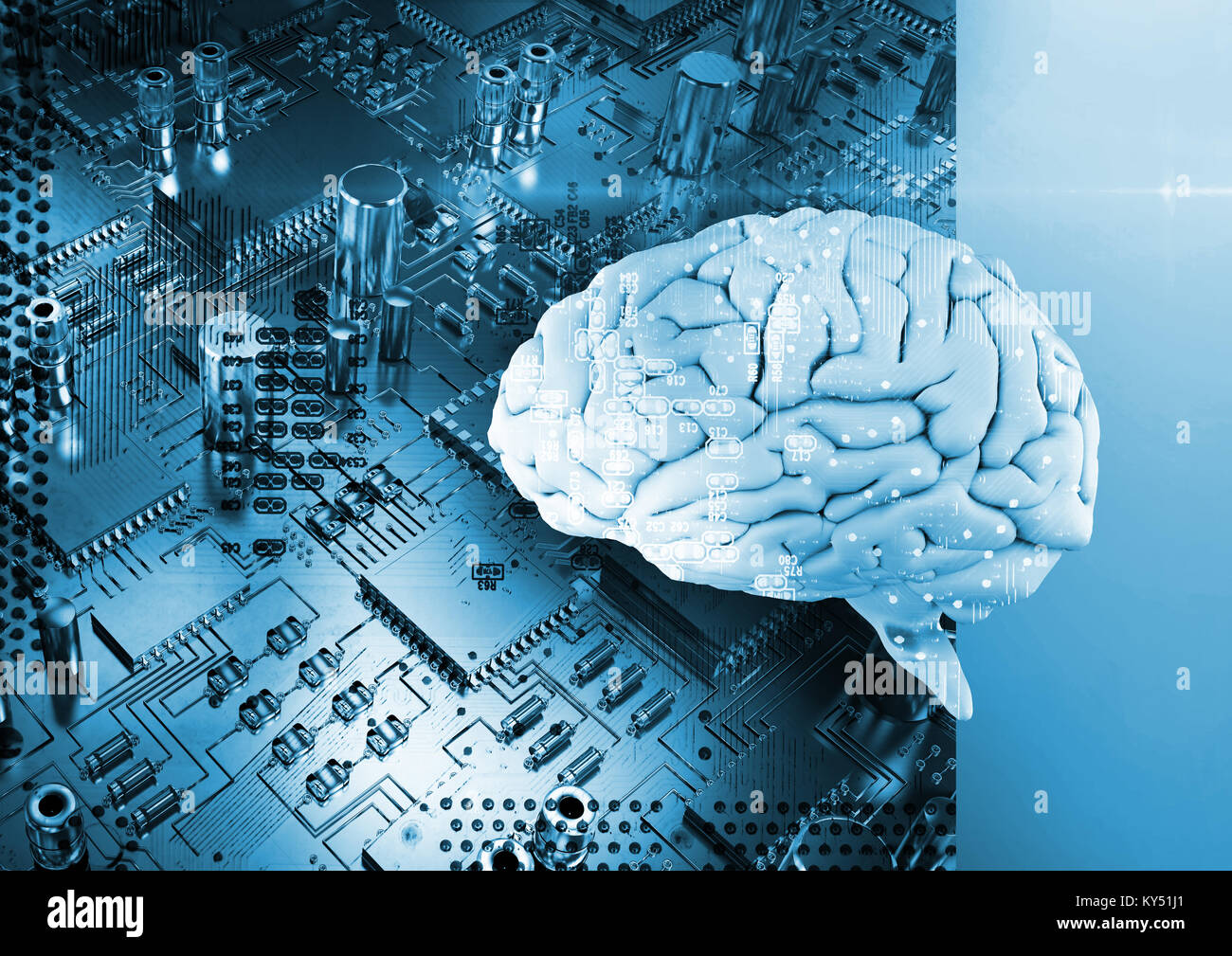Composite image of brain Stock Photo - Alamy