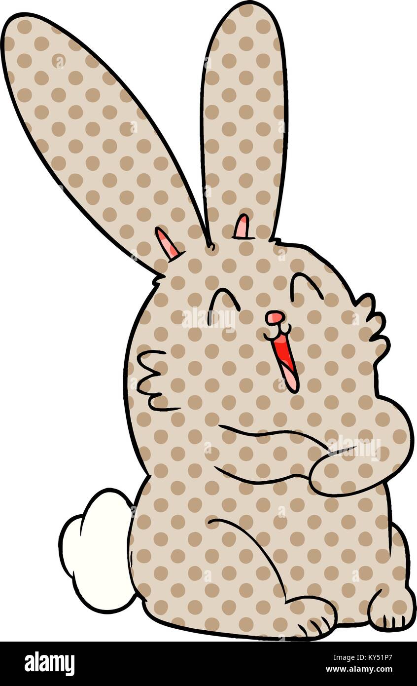 cartoon laughing bunny rabbit Stock Vector Image & Art - Alamy