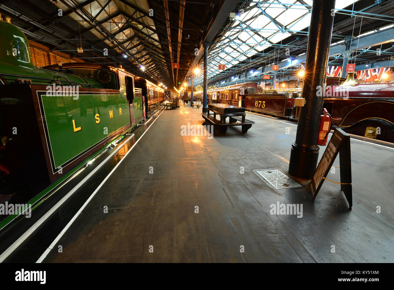 A mock up of a railway station in the early 20th century Stock Photo ...