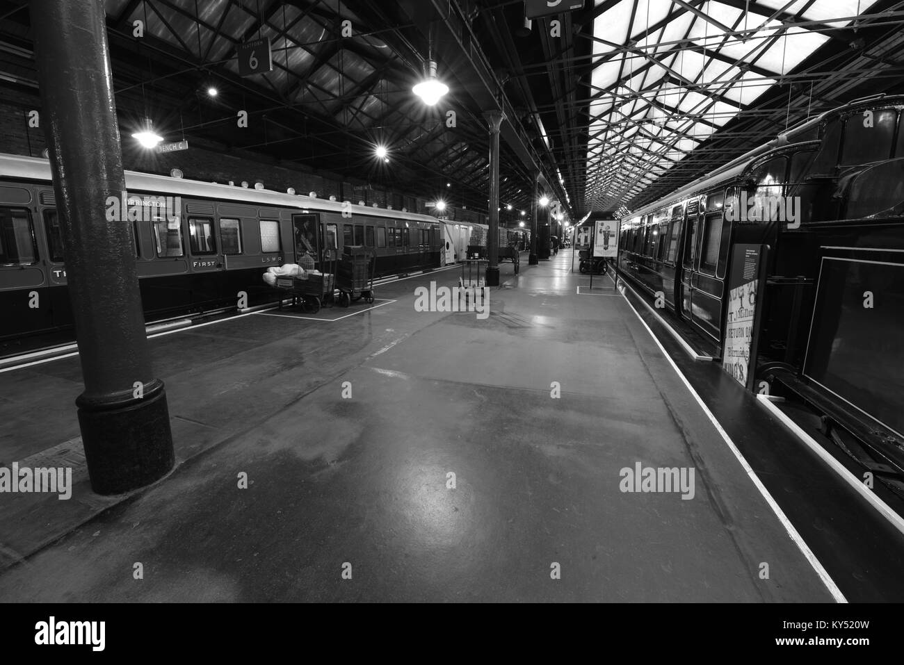 A mock up of a railway station in the early 20th century Stock Photo ...