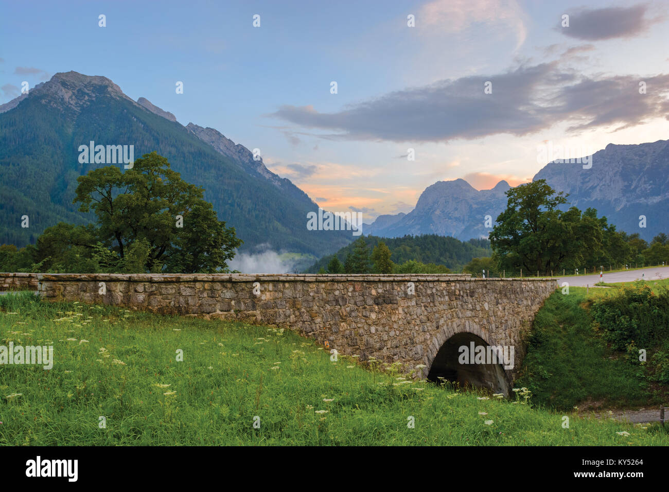 Old stone bridge in mountains Stock Photo - Alamy