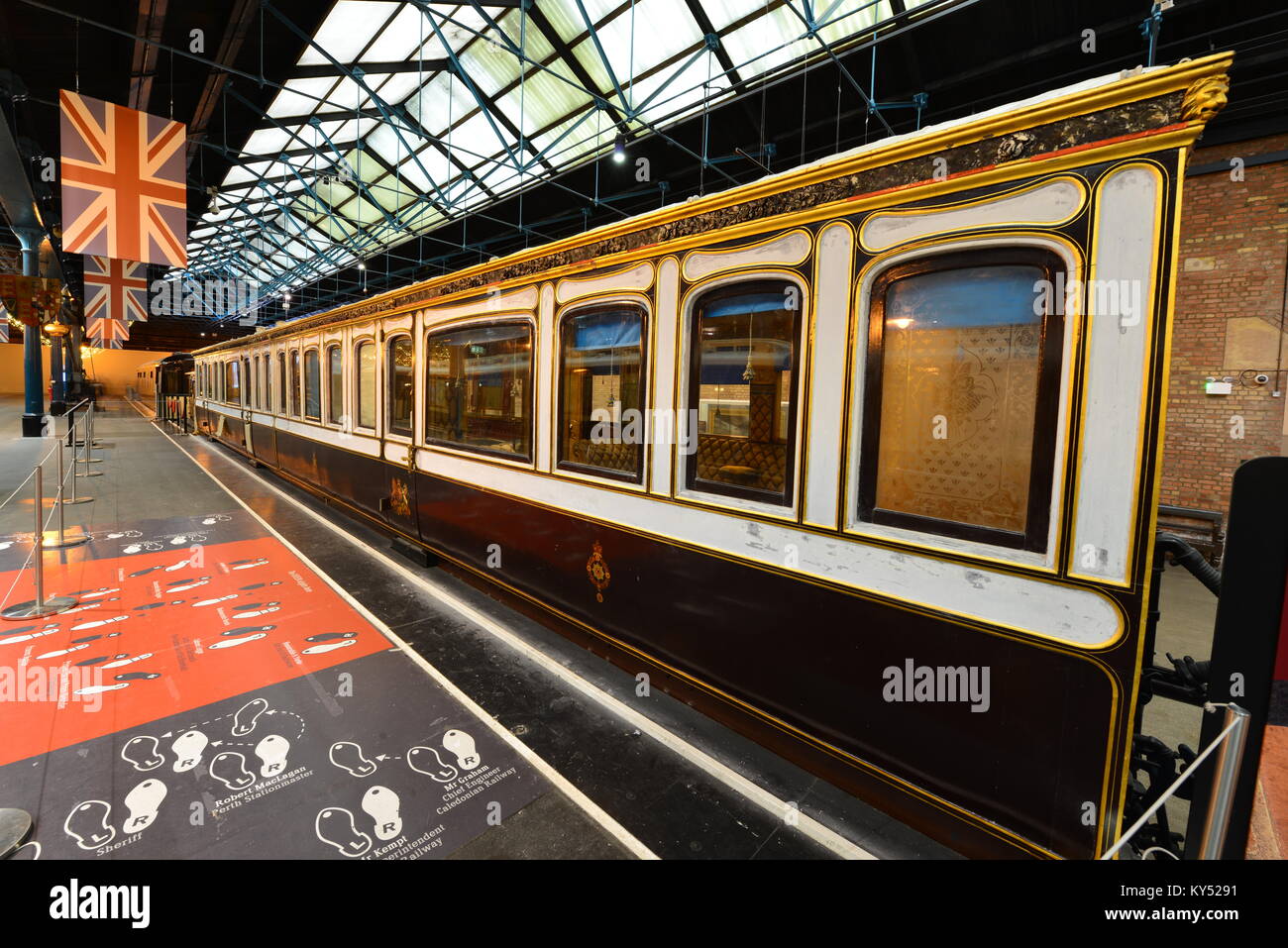 A mock up of a railway station in the early 20th century Stock Photo ...
