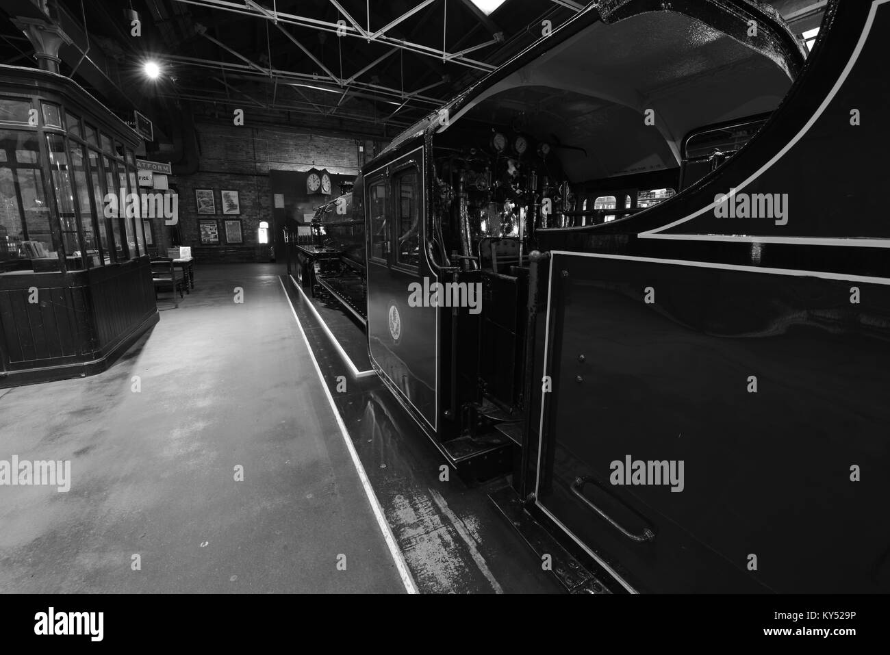 A mock up of a railway station in the early 20th century Stock Photo ...
