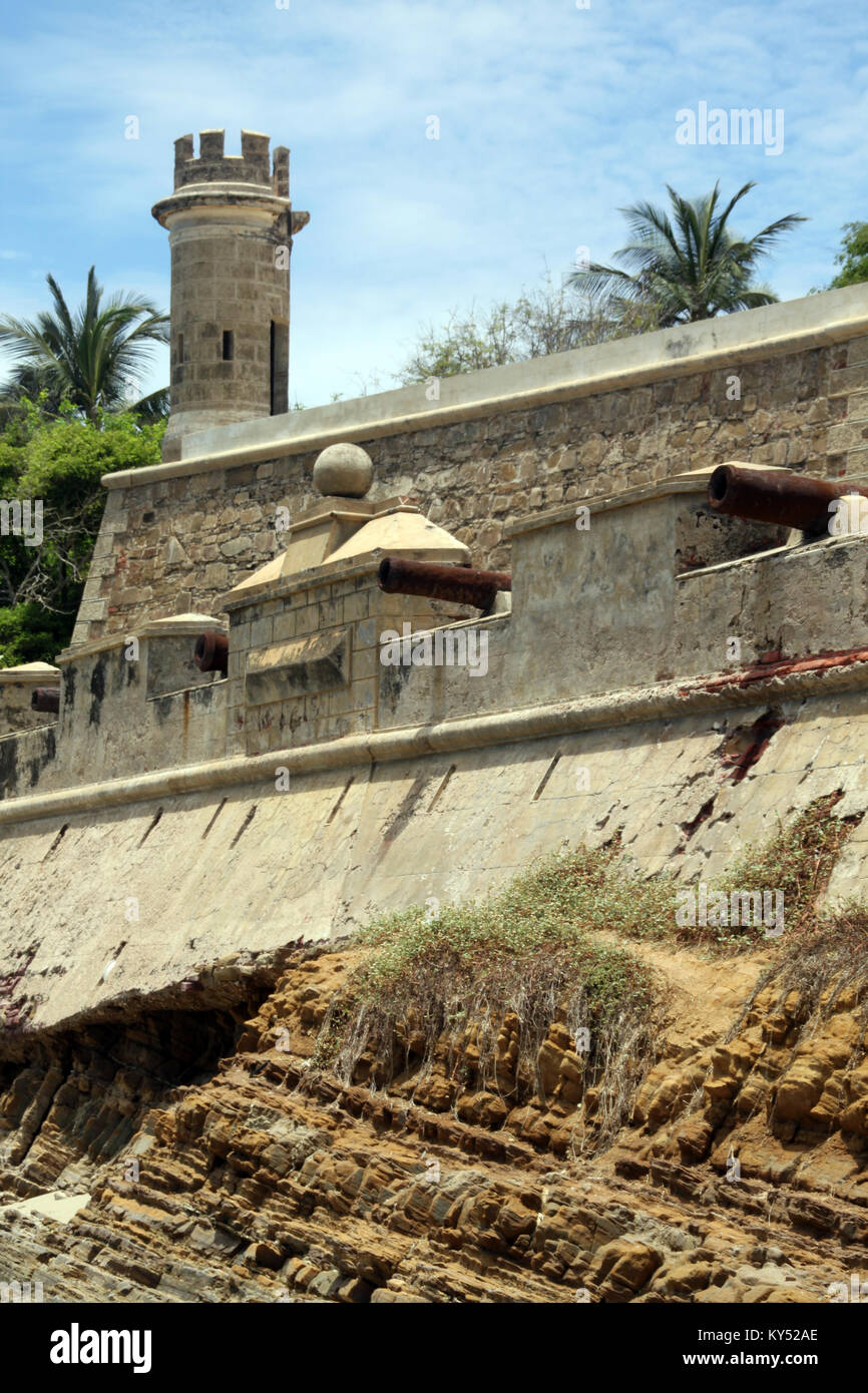Cannons and fort in Pampatar, Venezuela Stock Photo - Alamy