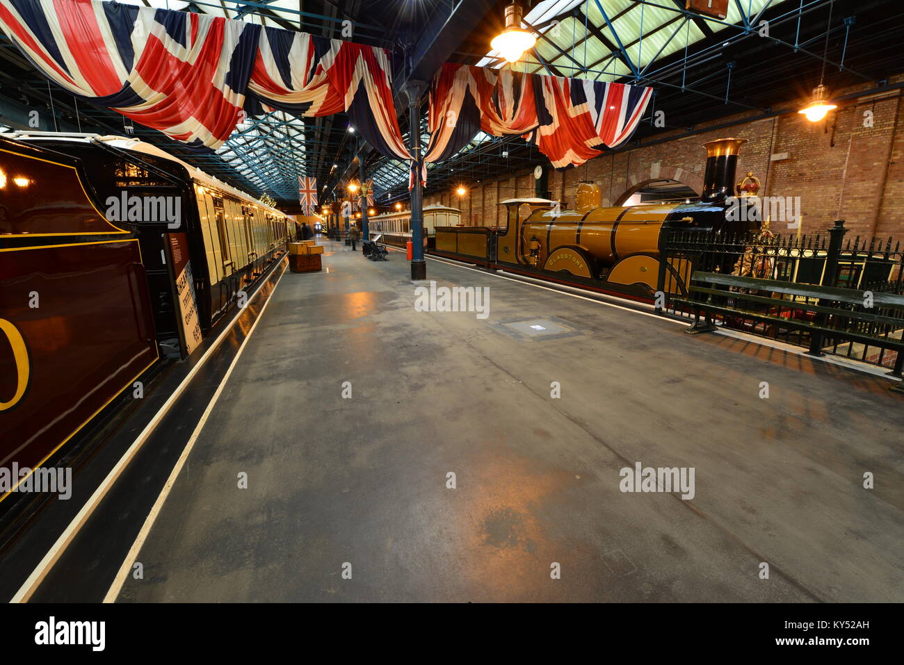 A mock up of a railway station in the early 20th century Stock Photo ...