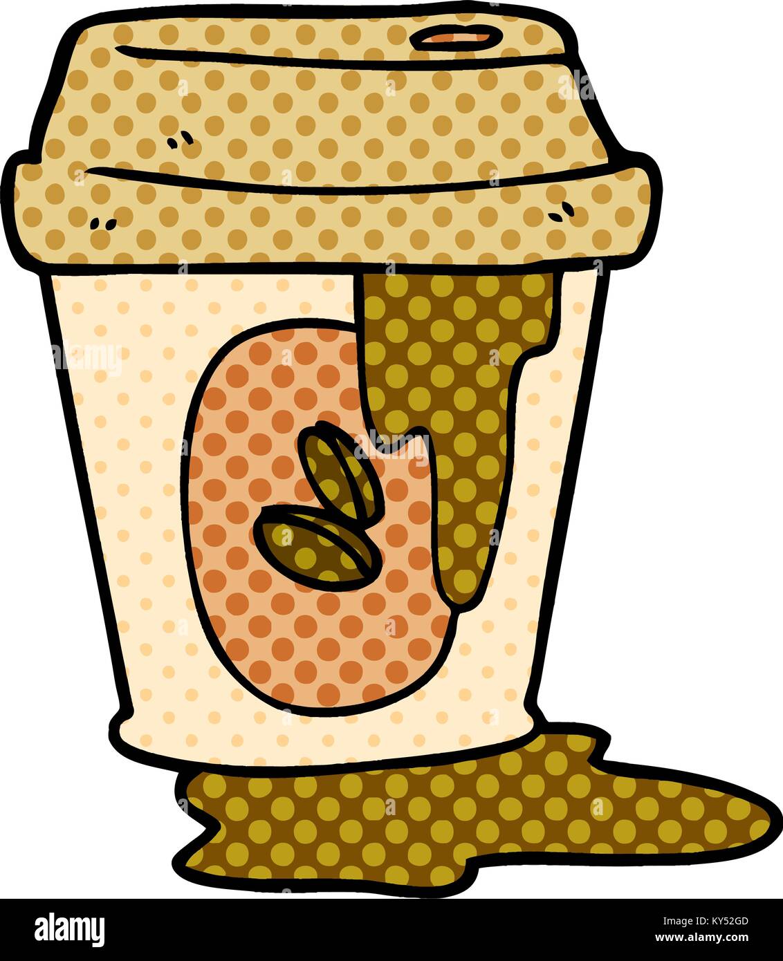 messy coffee cup cartoon Stock Vector Image & Art - Alamy