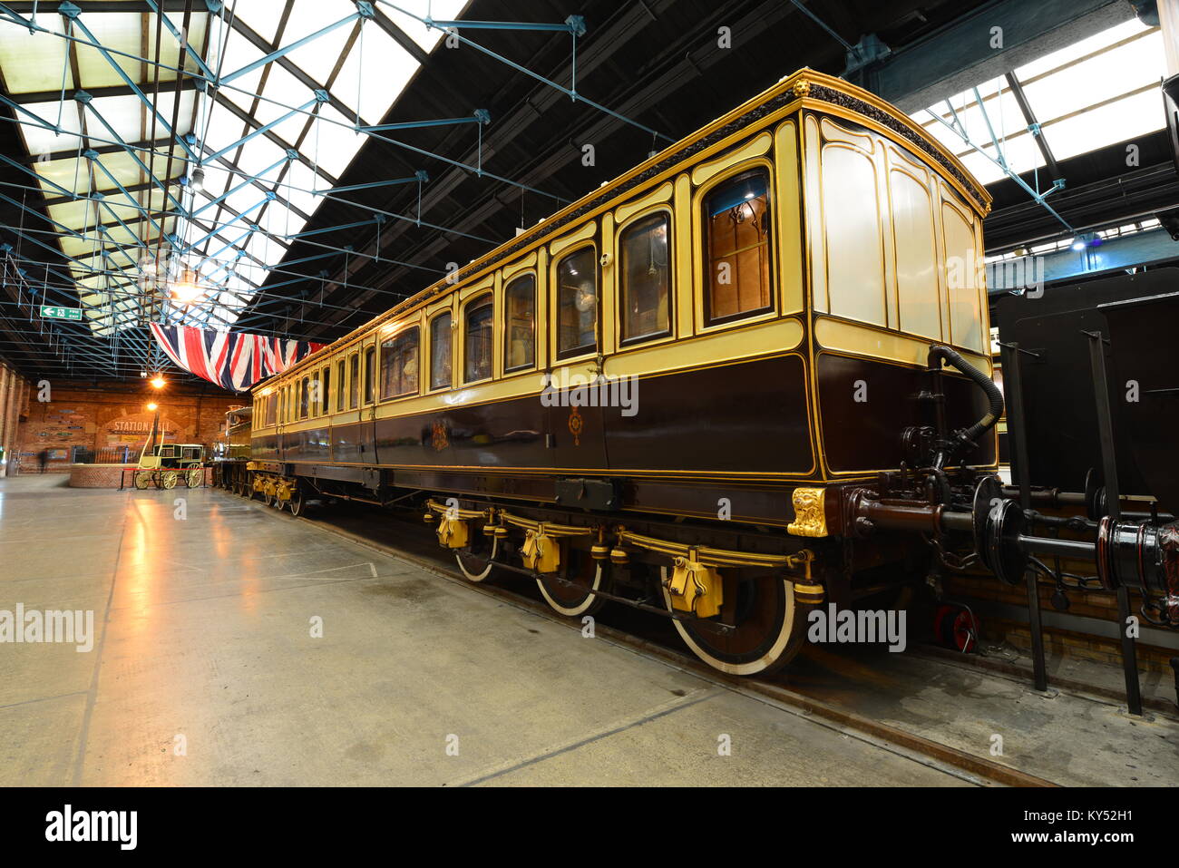 A mock up of a railway station in the early 20th century Stock Photo ...