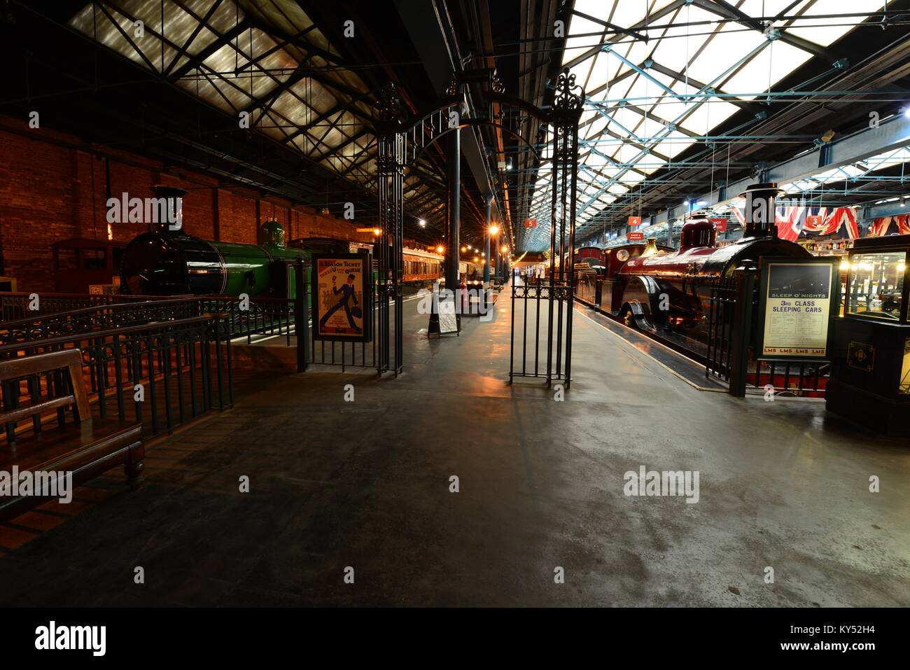A mock up of a railway station in the early 20th century Stock Photo ...