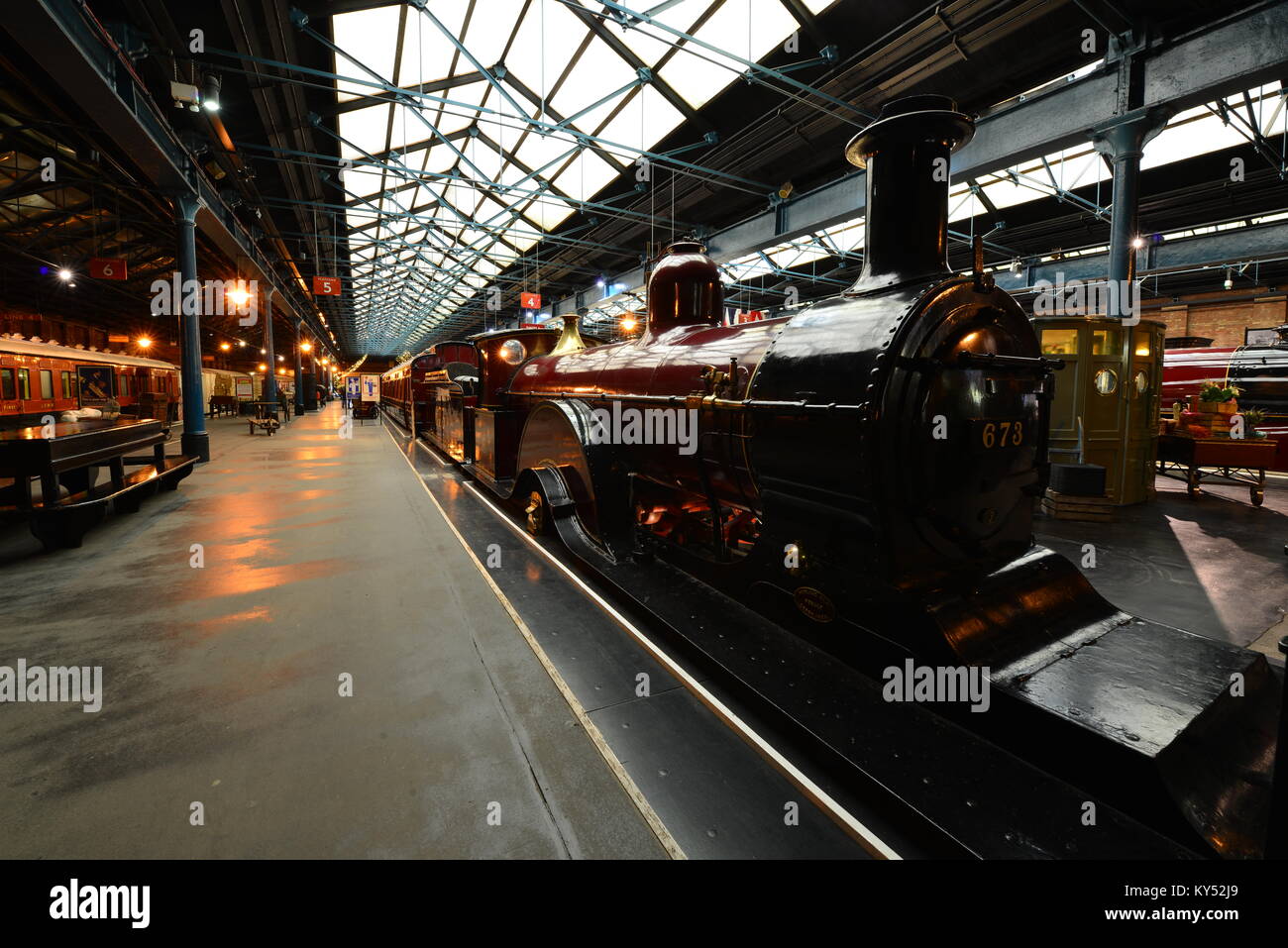 A mock up of a railway station in the early 20th century Stock Photo ...