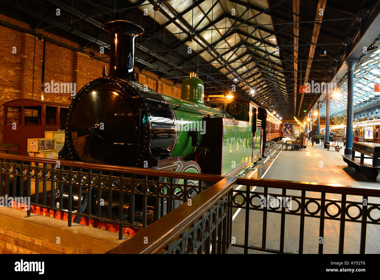 A mock up of a railway station in the early 20th century Stock Photo ...