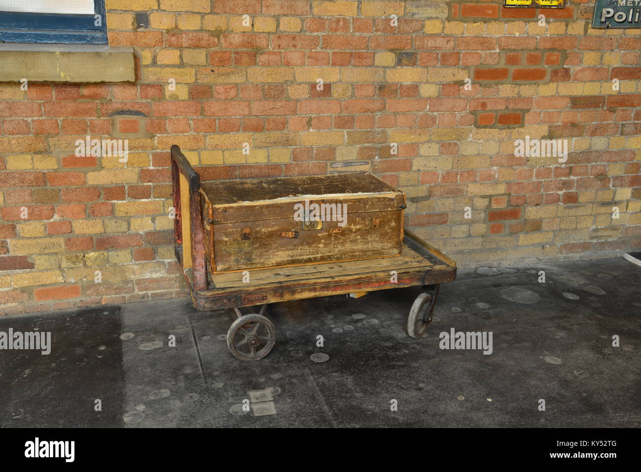 A Victorian baggage cart at a railway station Stock Photo - Alamy