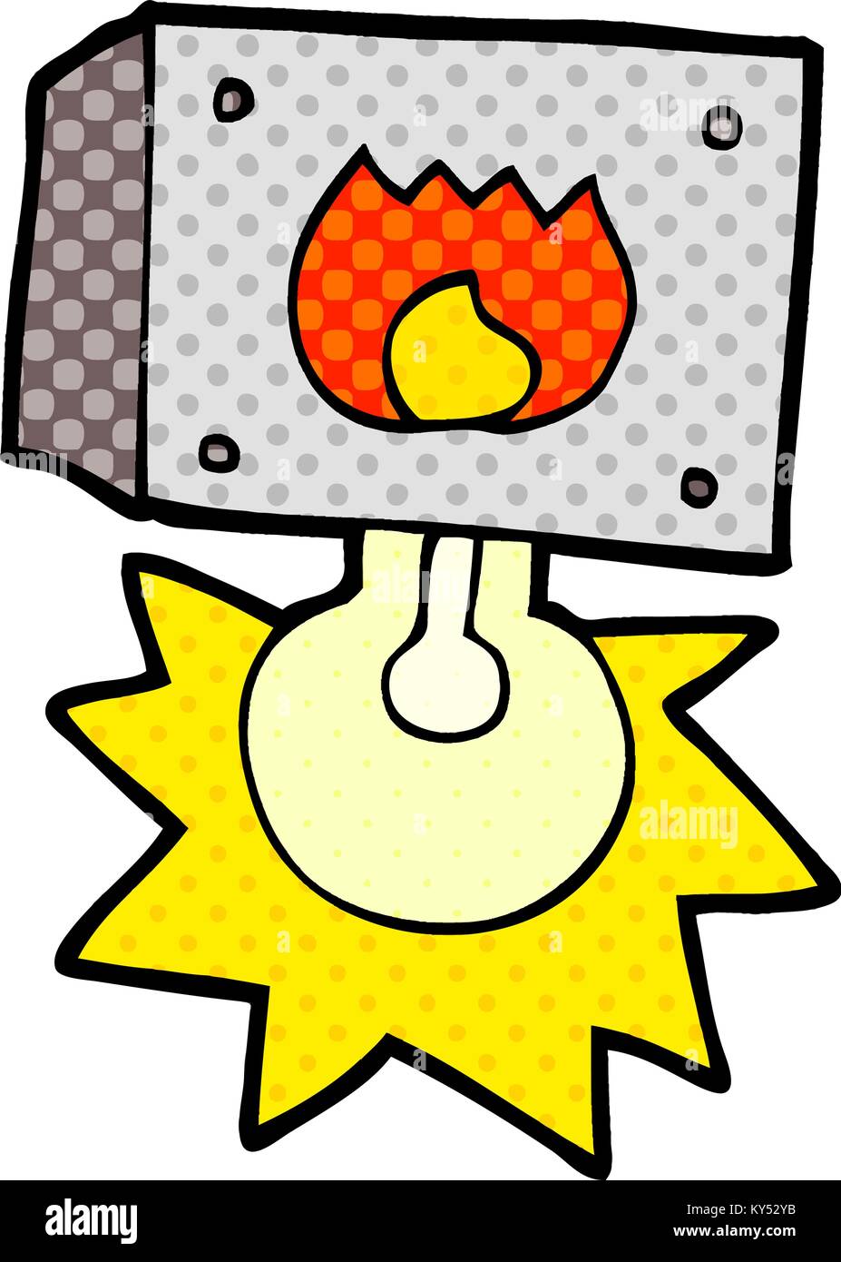 cartoon flashing fire warning light Stock Vector Image & Art - Alamy