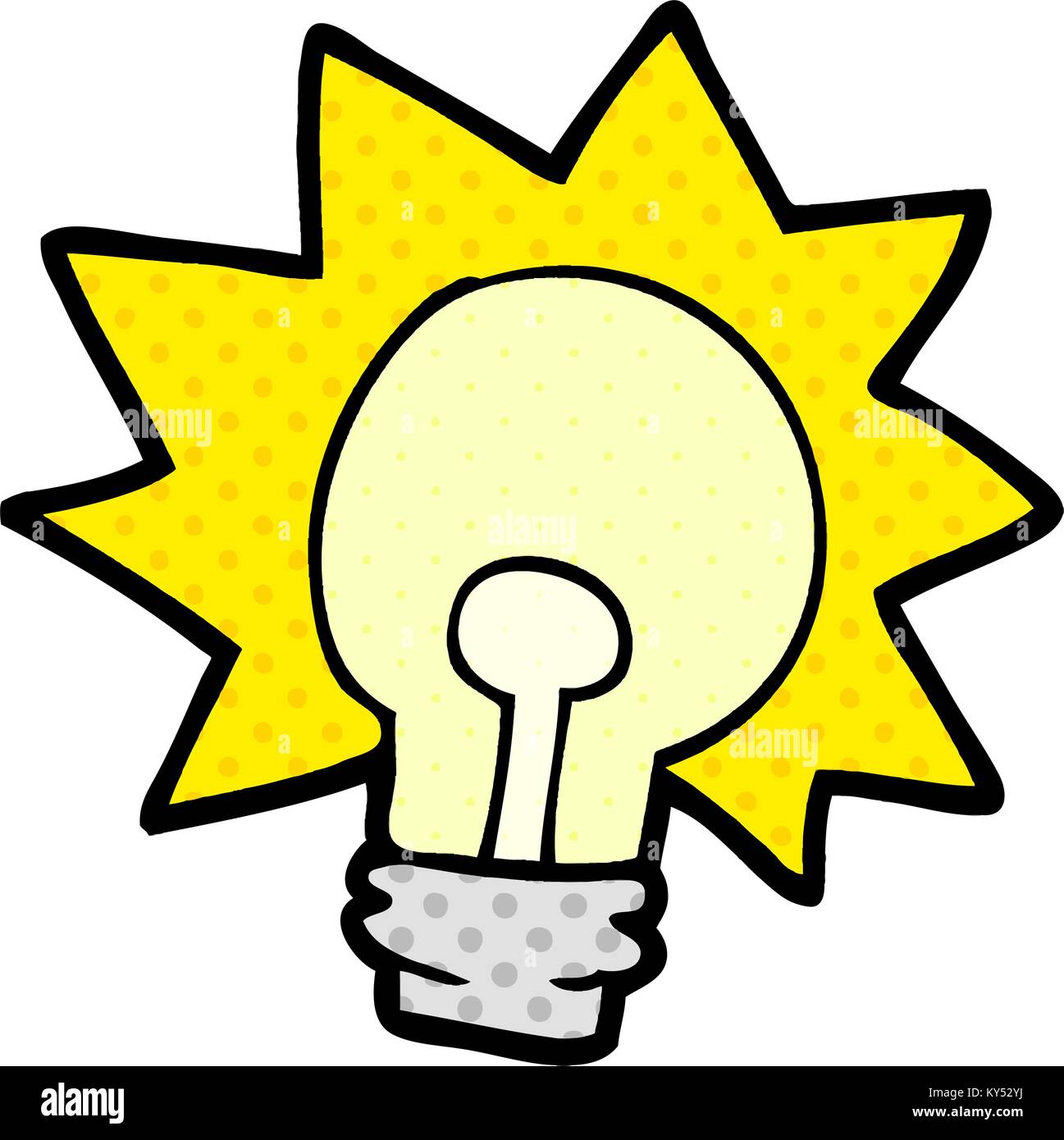 cartoon shining light bulb Stock Vector Image & Art - Alamy