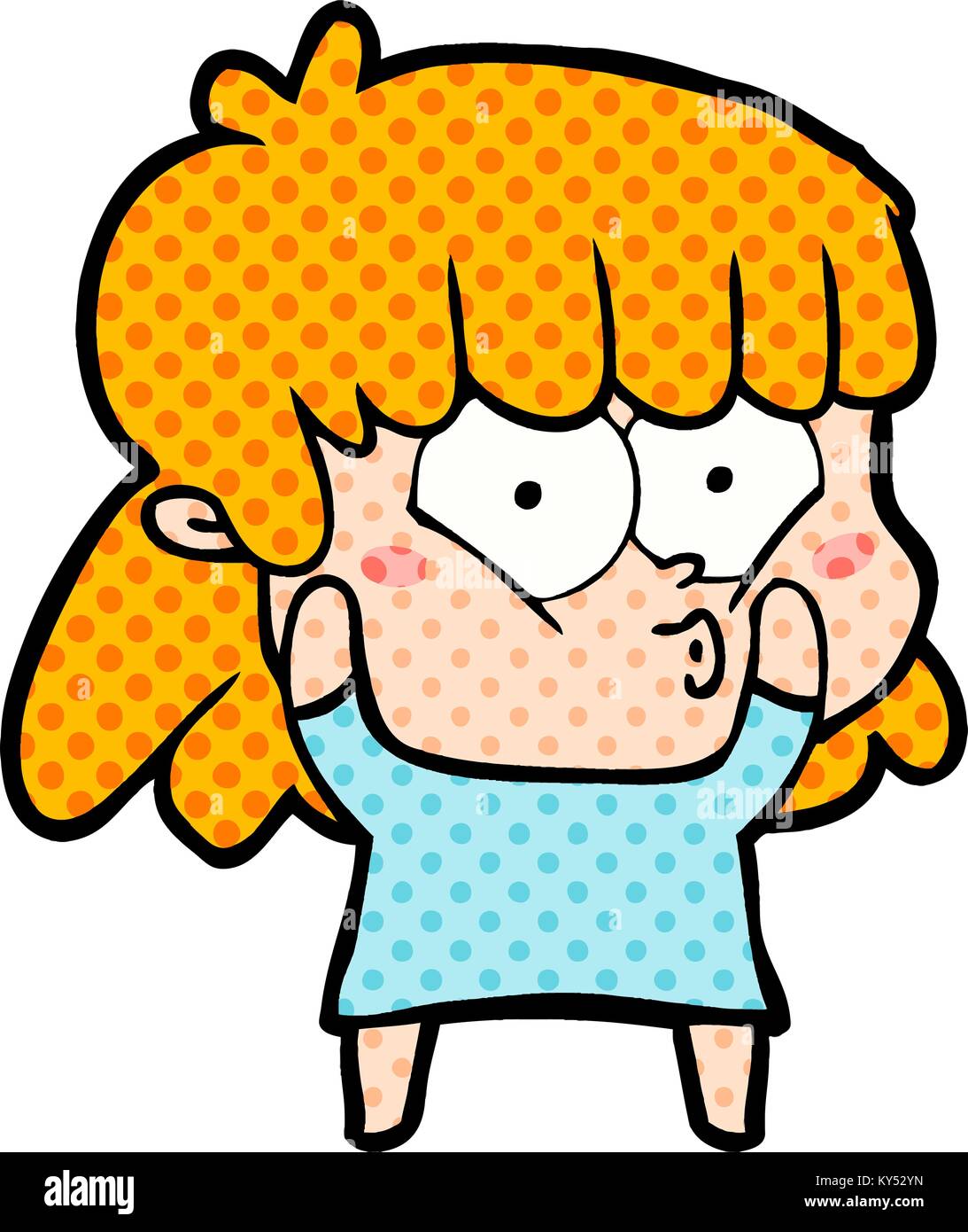 Impressed shocked woman Stock Vector Images - Alamy