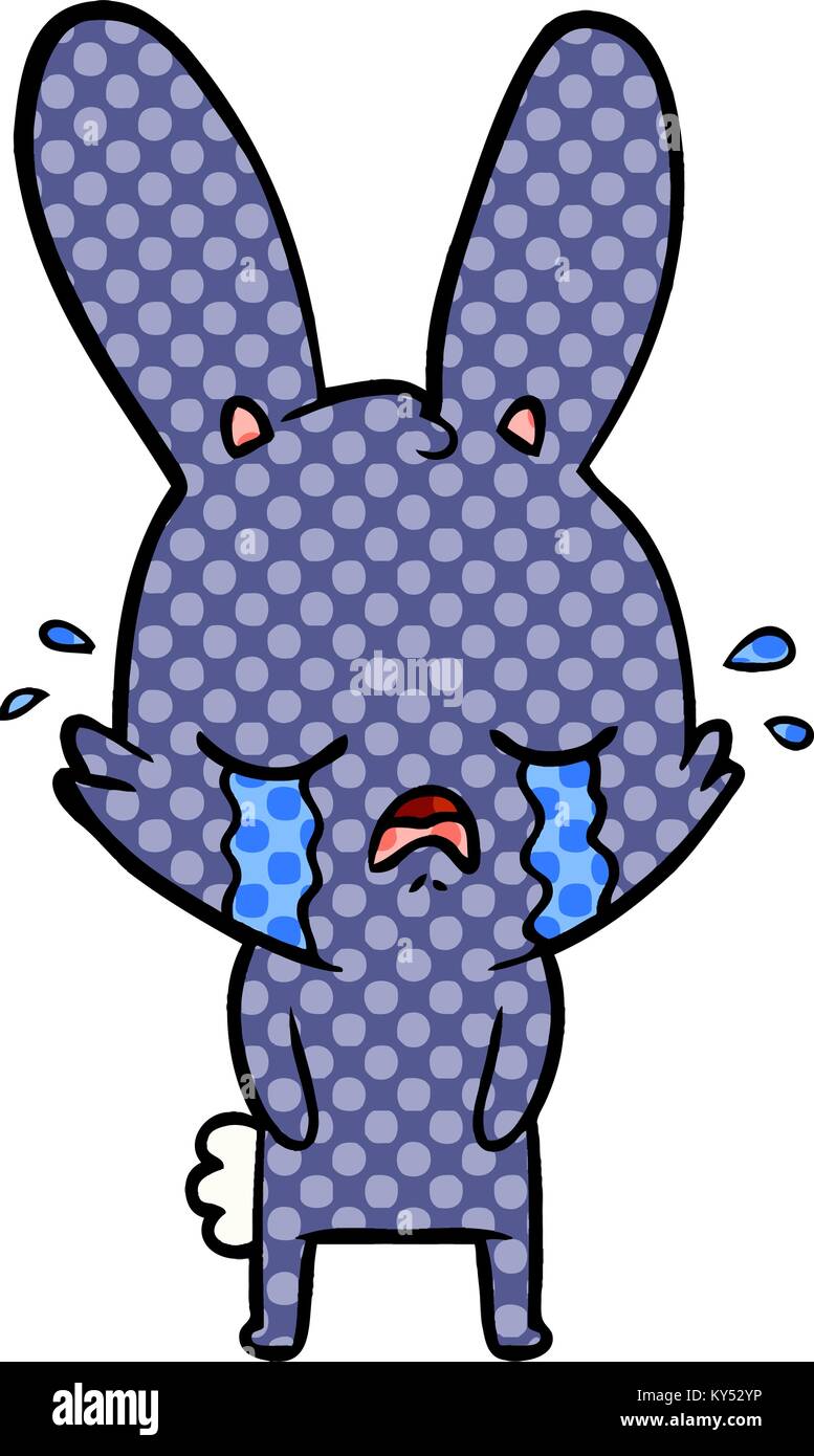 cute cartoon rabbit crying Stock Vector Image & Art - Alamy