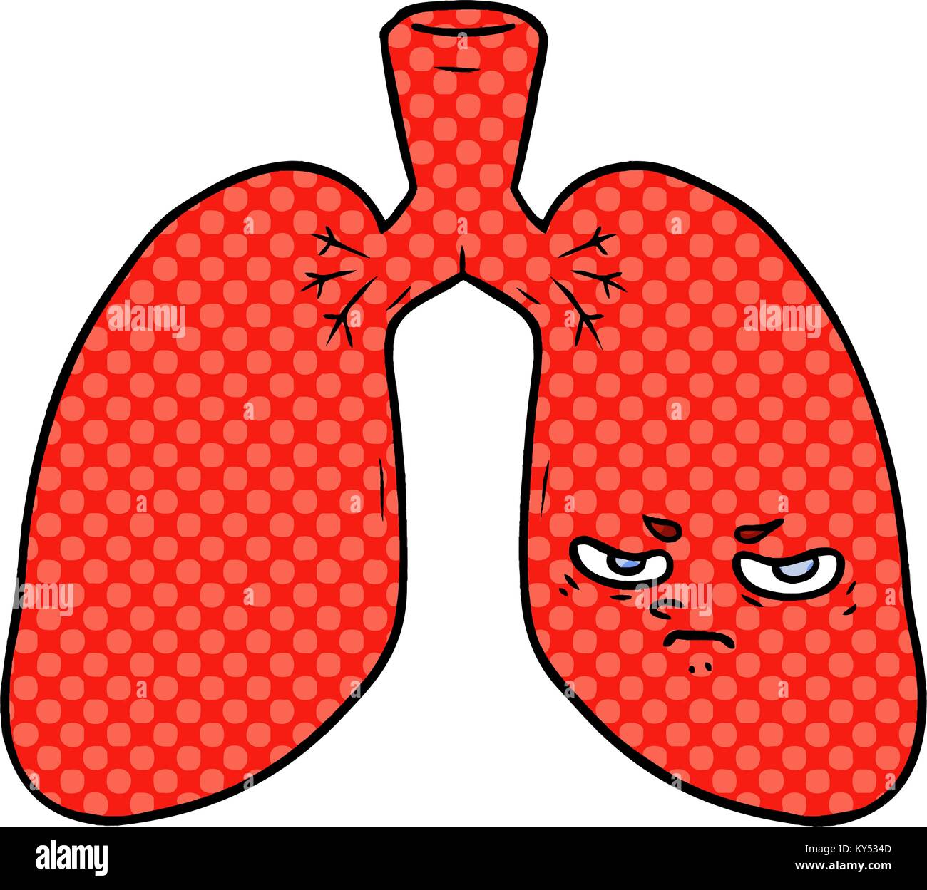 cartoon angry lungs Stock Vector Image & Art - Alamy