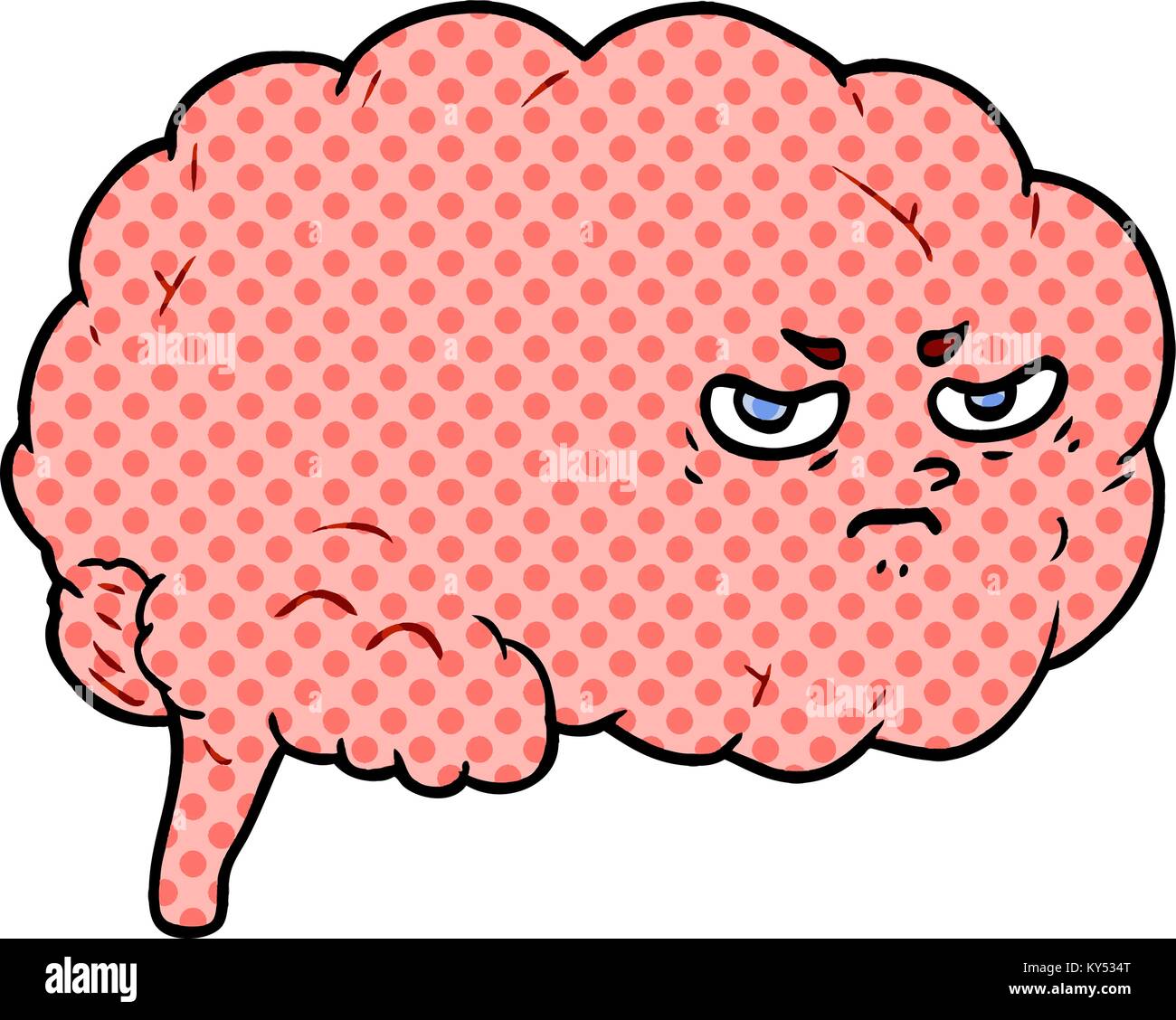 cartoon angry brain Stock Vector Image & Art - Alamy