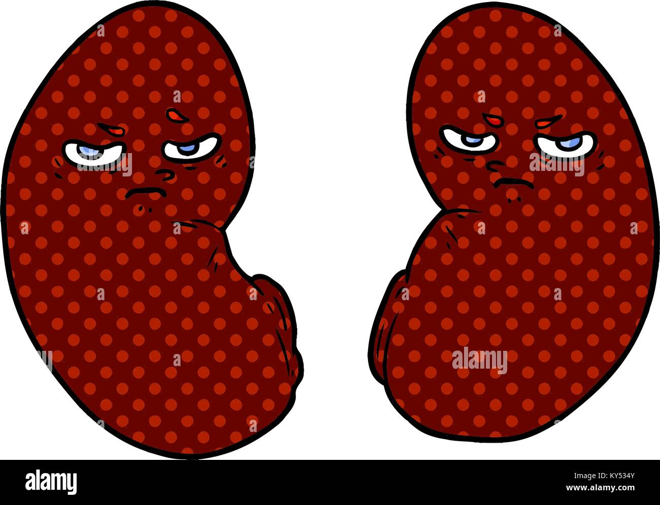 cartoon irritated kidneys Stock Vector Image & Art - Alamy