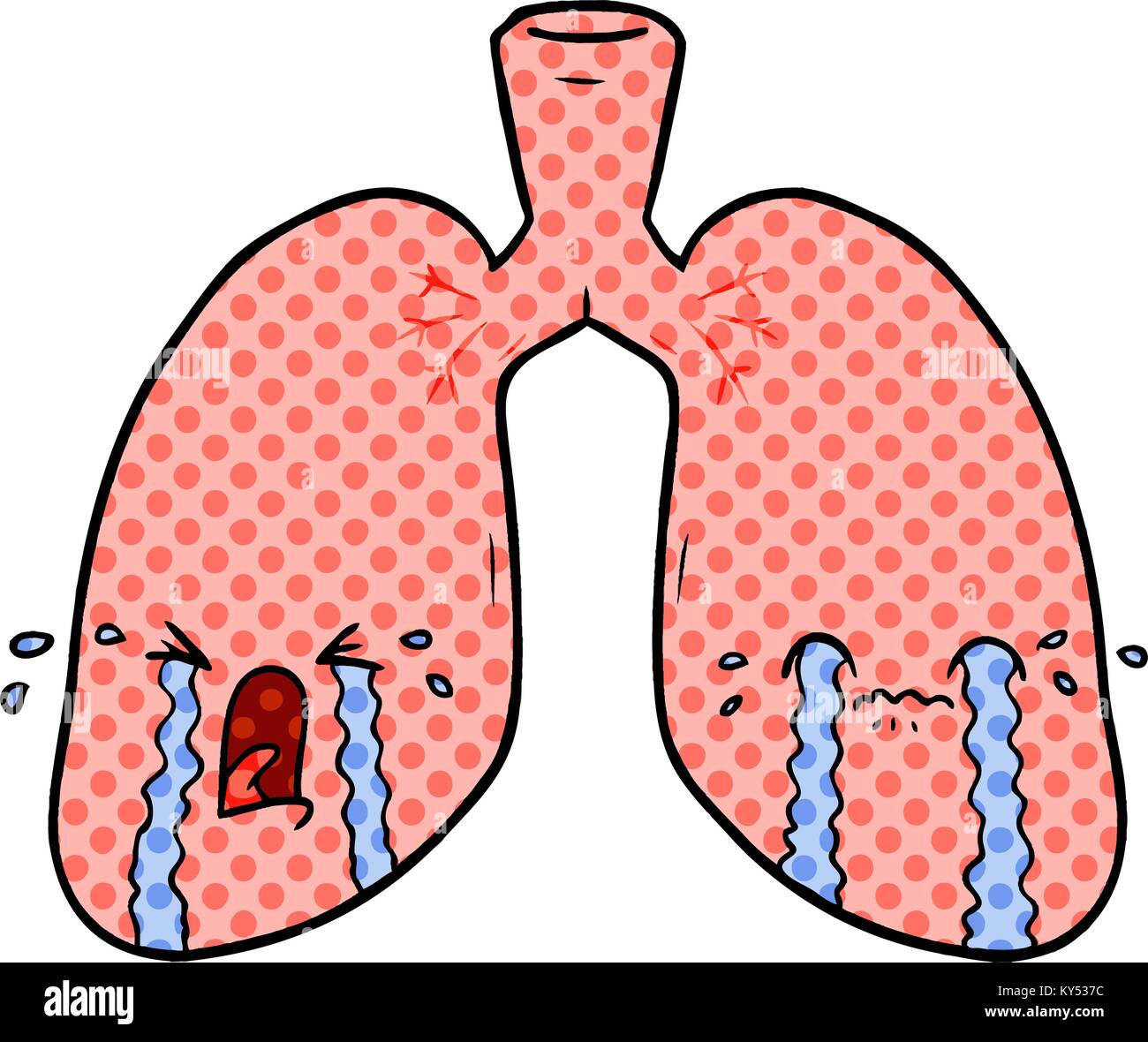 cartoon lungs crying Stock Vector Image & Art - Alamy
