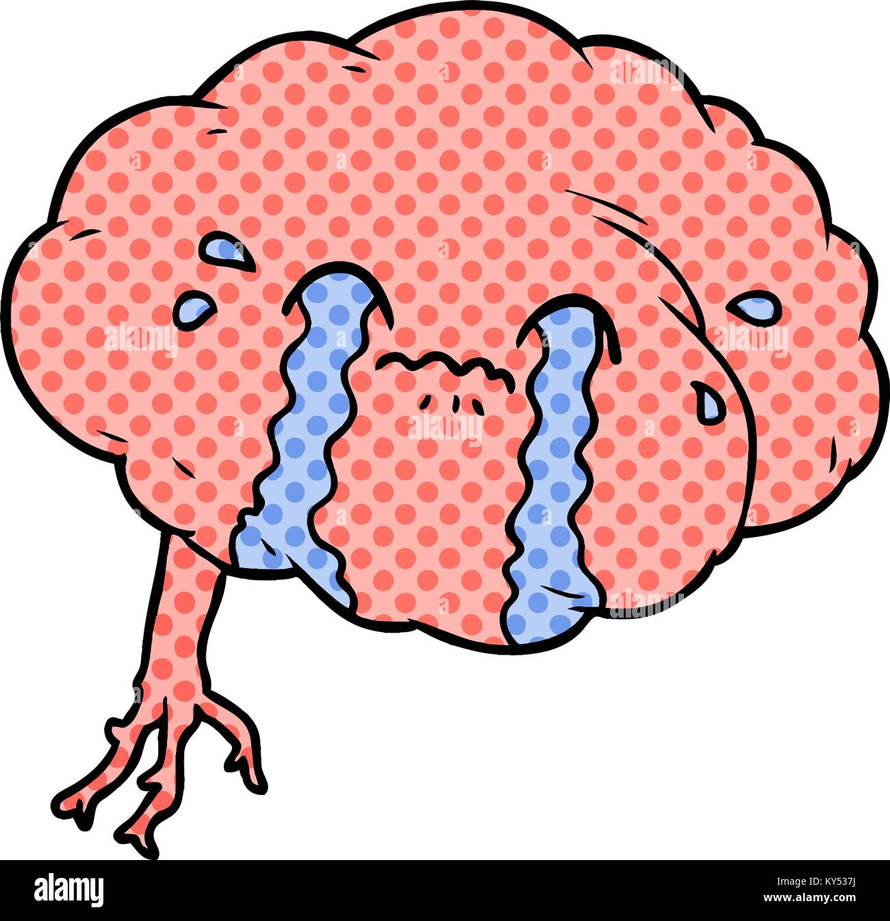 cartoon brain with headache Stock Vector Image & Art - Alamy