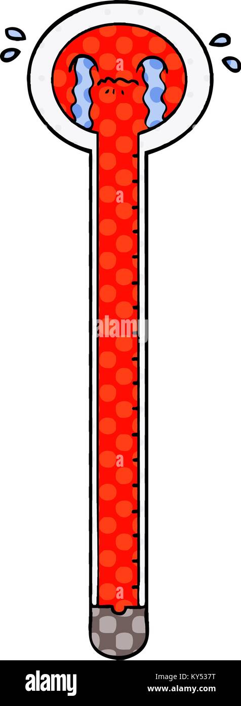 cartoon thermometer crying Stock Vector Image & Art - Alamy
