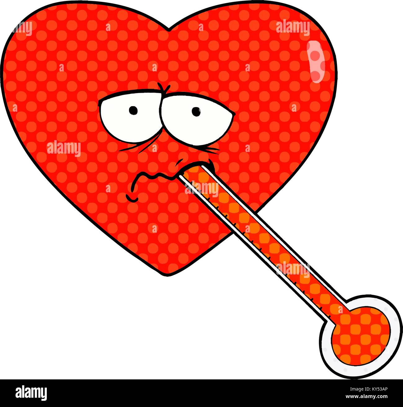 cartoon love sick heart Stock Vector Image & Art - Alamy