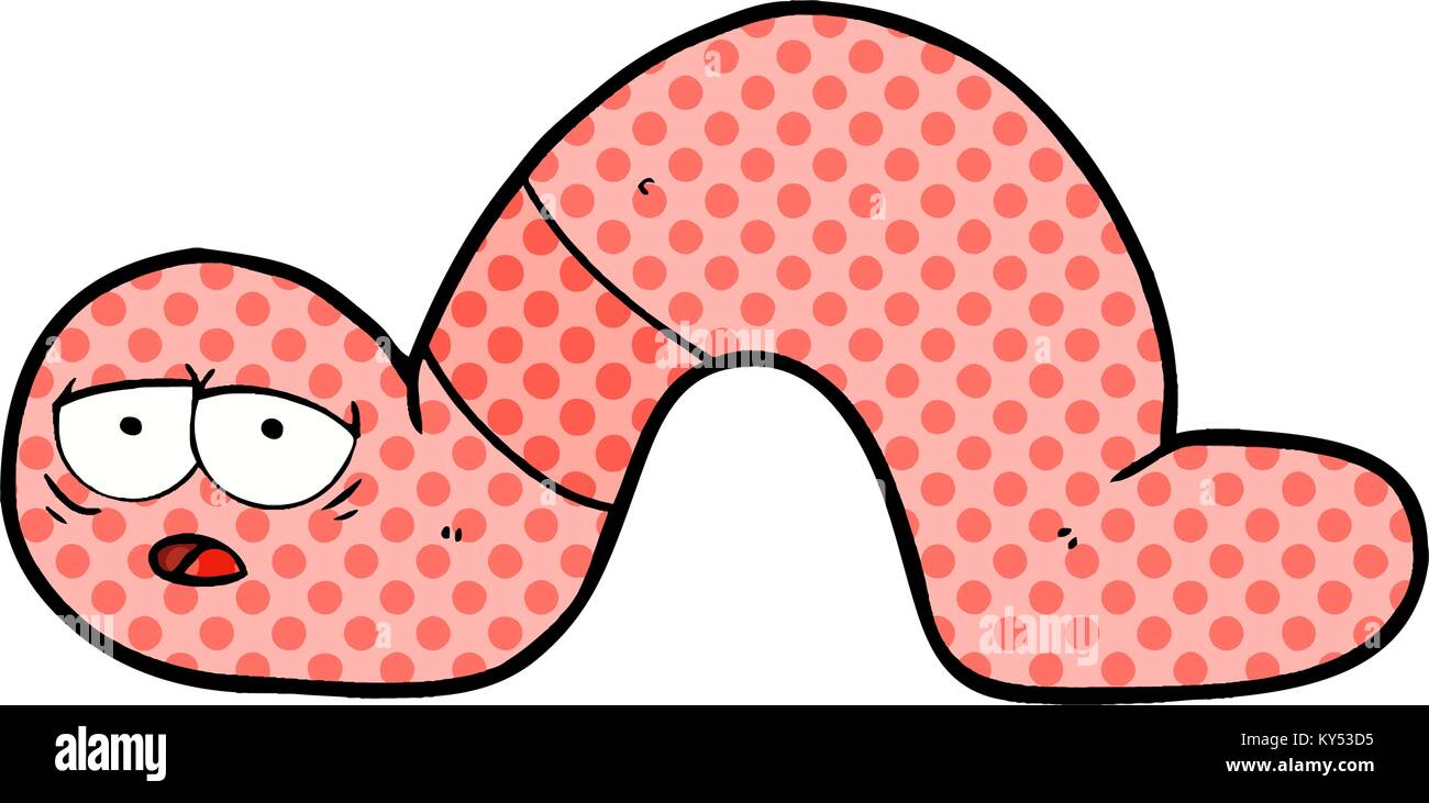 cartoon tired worm Stock Vector Image & Art - Alamy