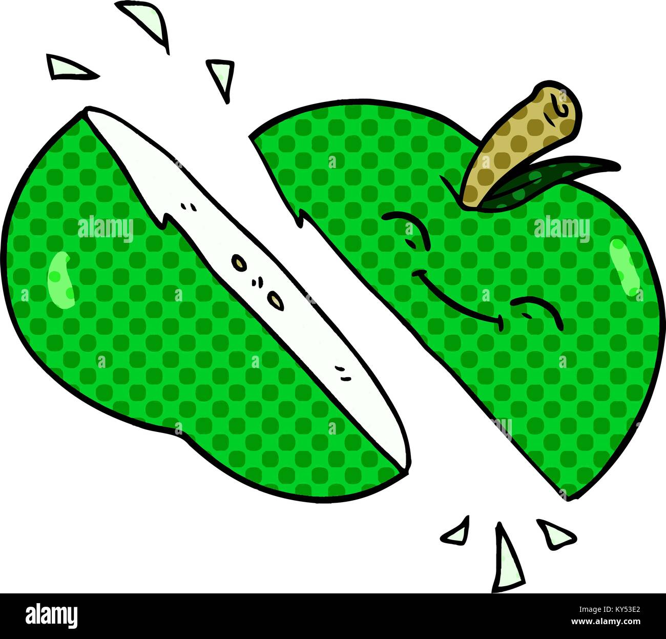 cartoon sliced apple Stock Vector Image & Art - Alamy