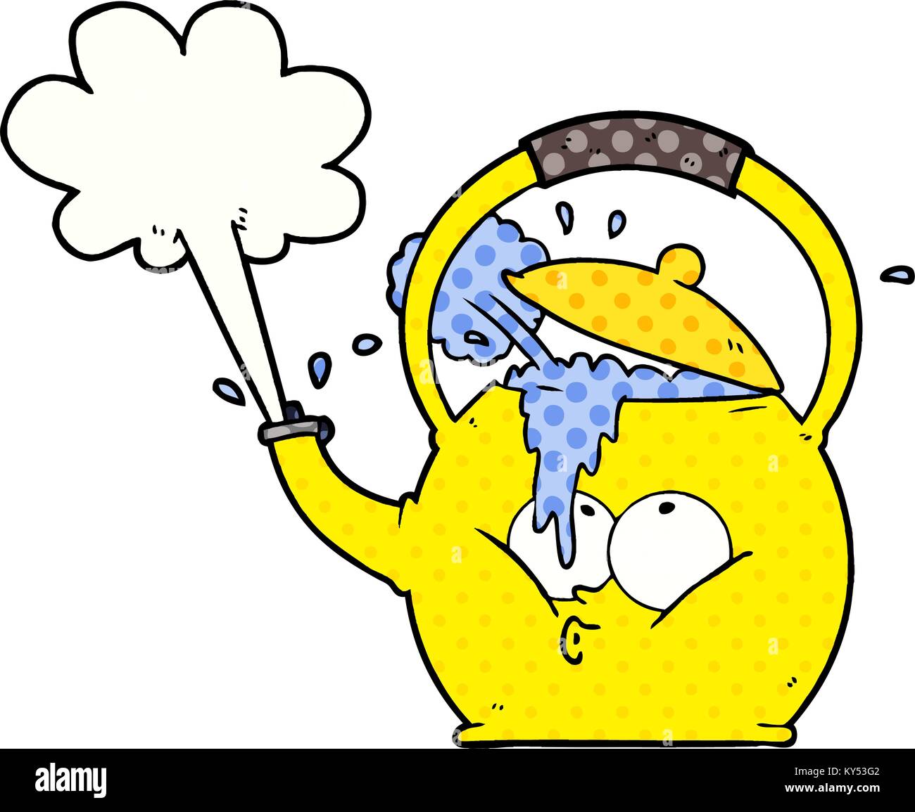 cartoon boiling kettle Stock Vector Image & Art - Alamy