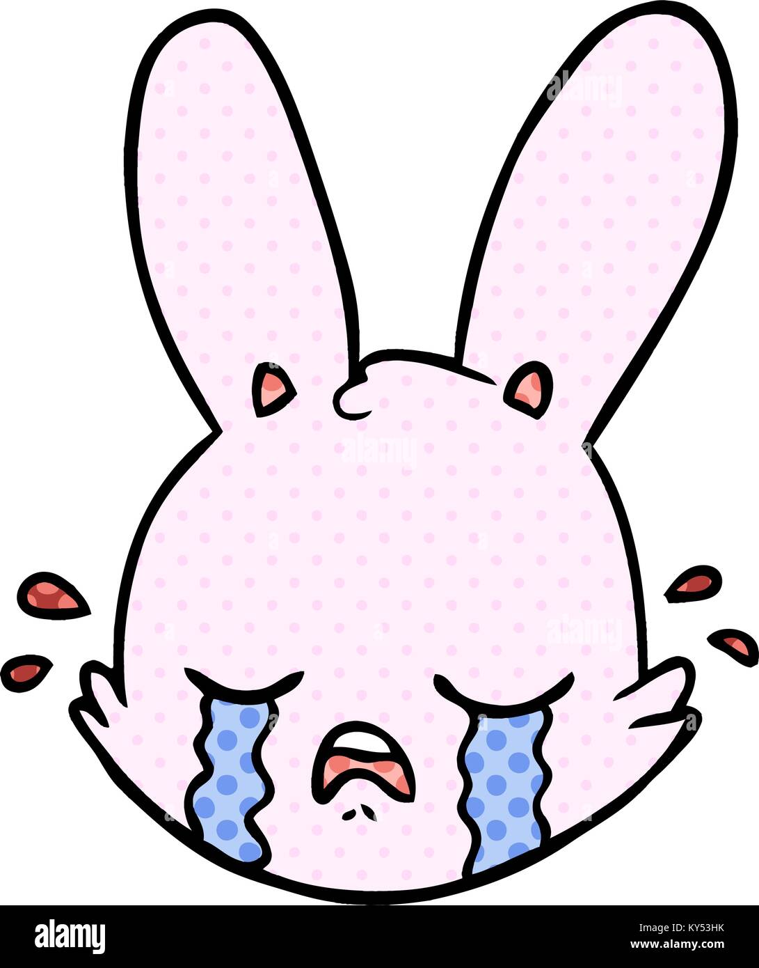 cartoon crying bunny face Stock Vector Image & Art - Alamy
