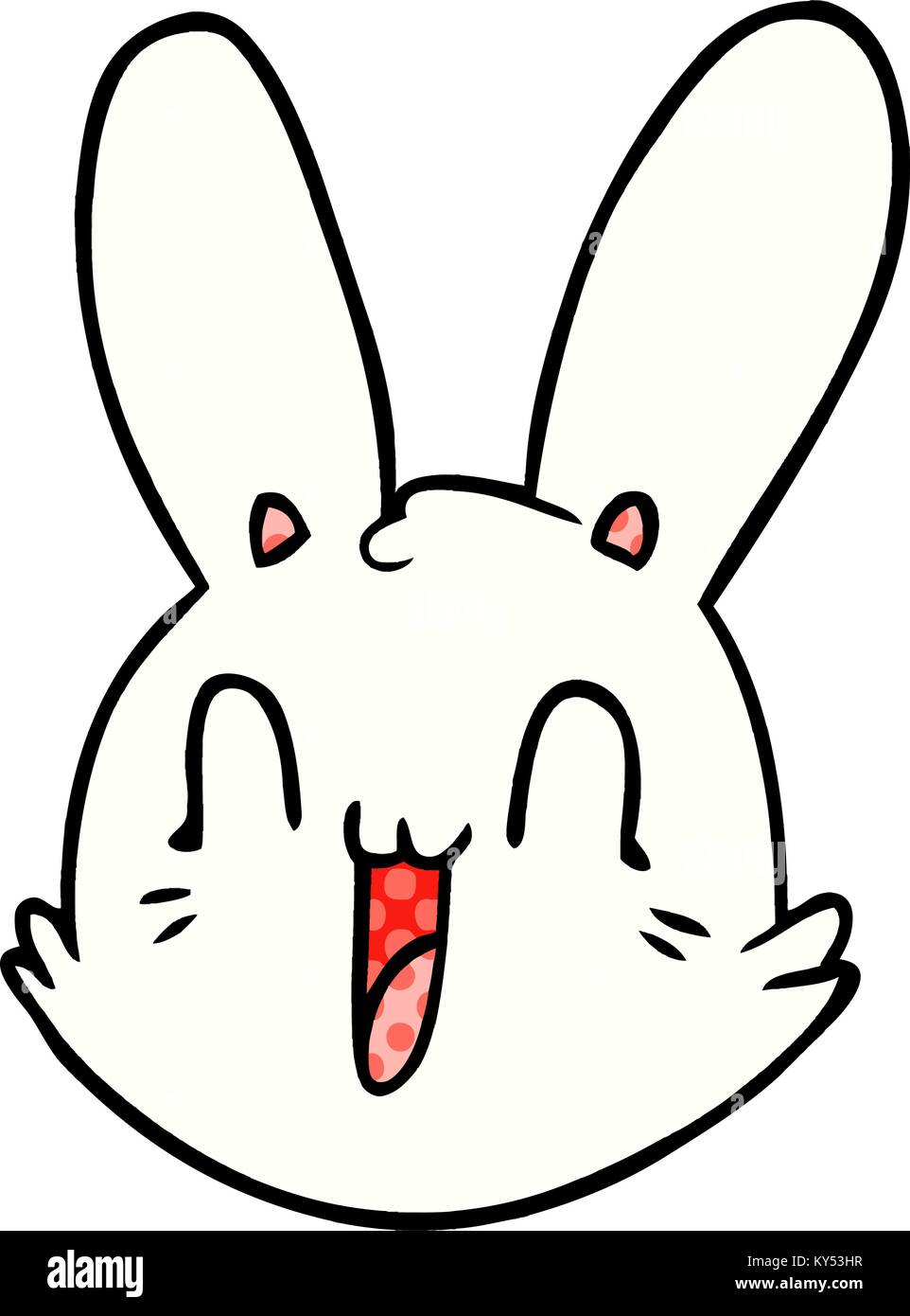 cartoon crazy happy bunny face Stock Vector Image & Art - Alamy