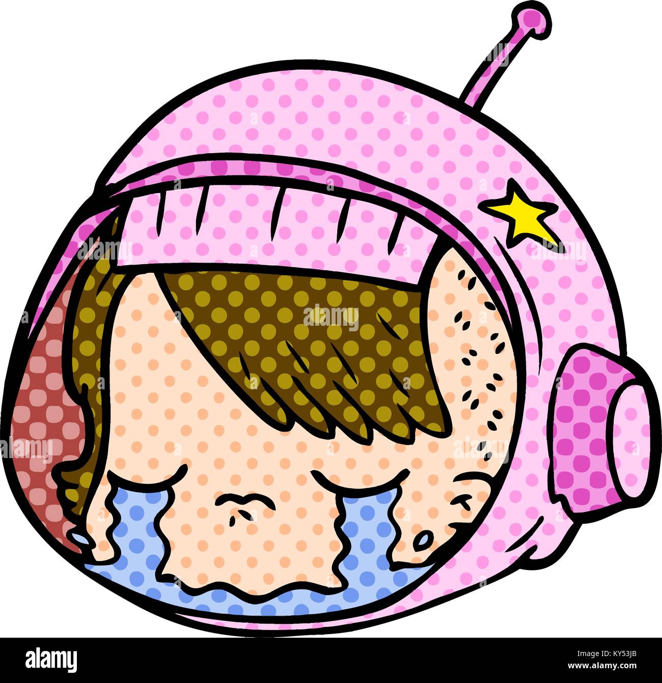 cartoon astronaut face crying Stock Vector Image & Art - Alamy