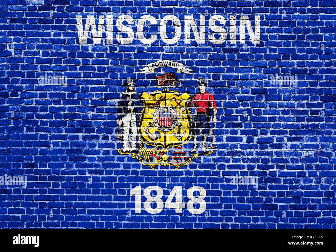 Wisconsin flag grunge texture hi-res stock photography and images - Alamy