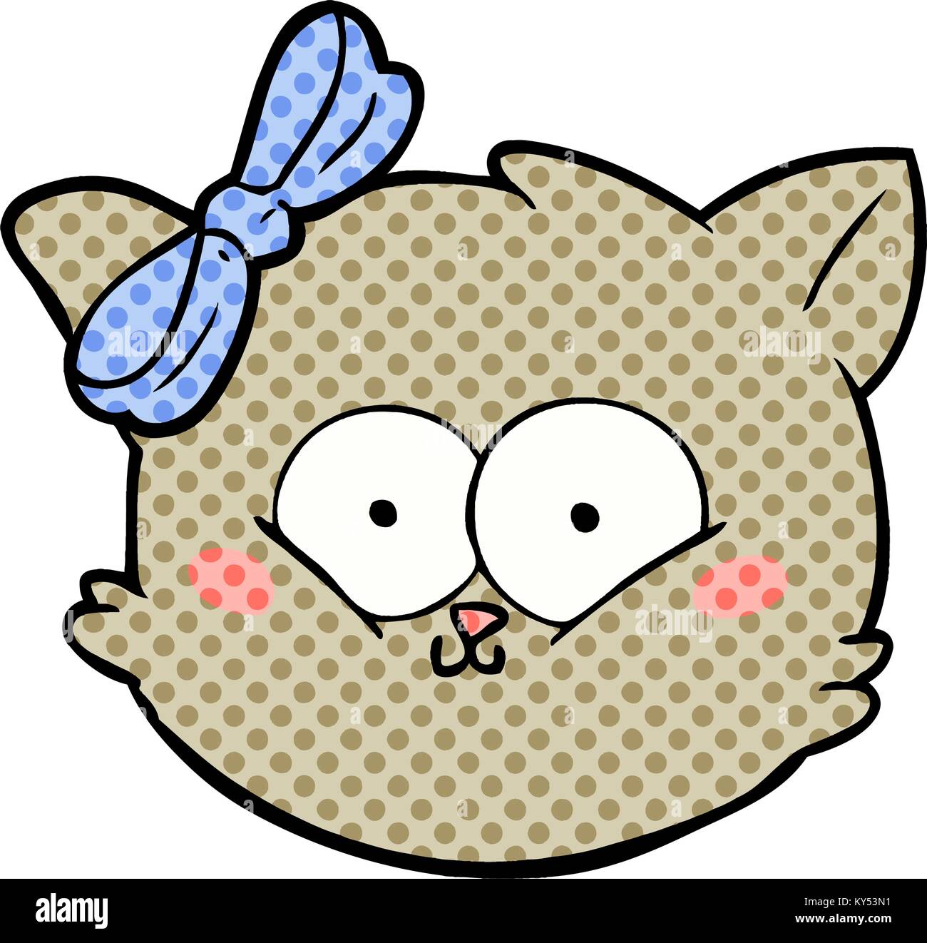 cute cartoon kitten face Stock Vector Image & Art - Alamy