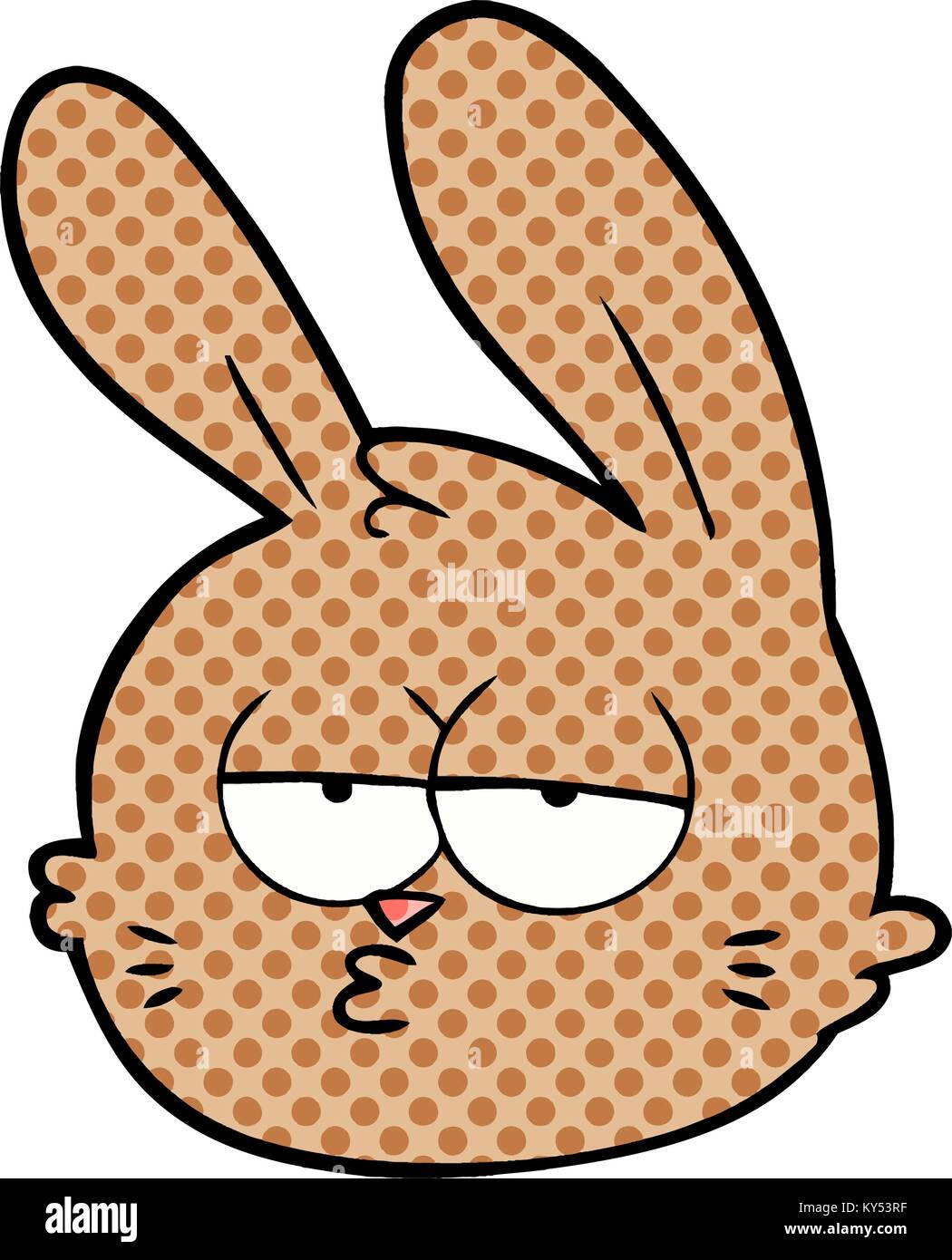 cartoon jaded rabbit face Stock Vector Image & Art - Alamy